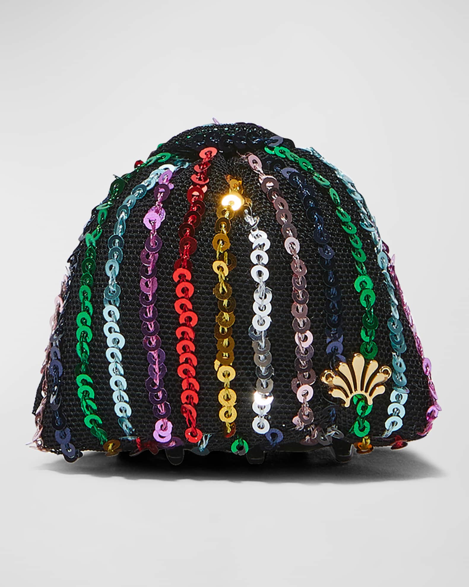 Lele Sadoughi Simone Striped Sequin Claw Clip | Neiman Marcus