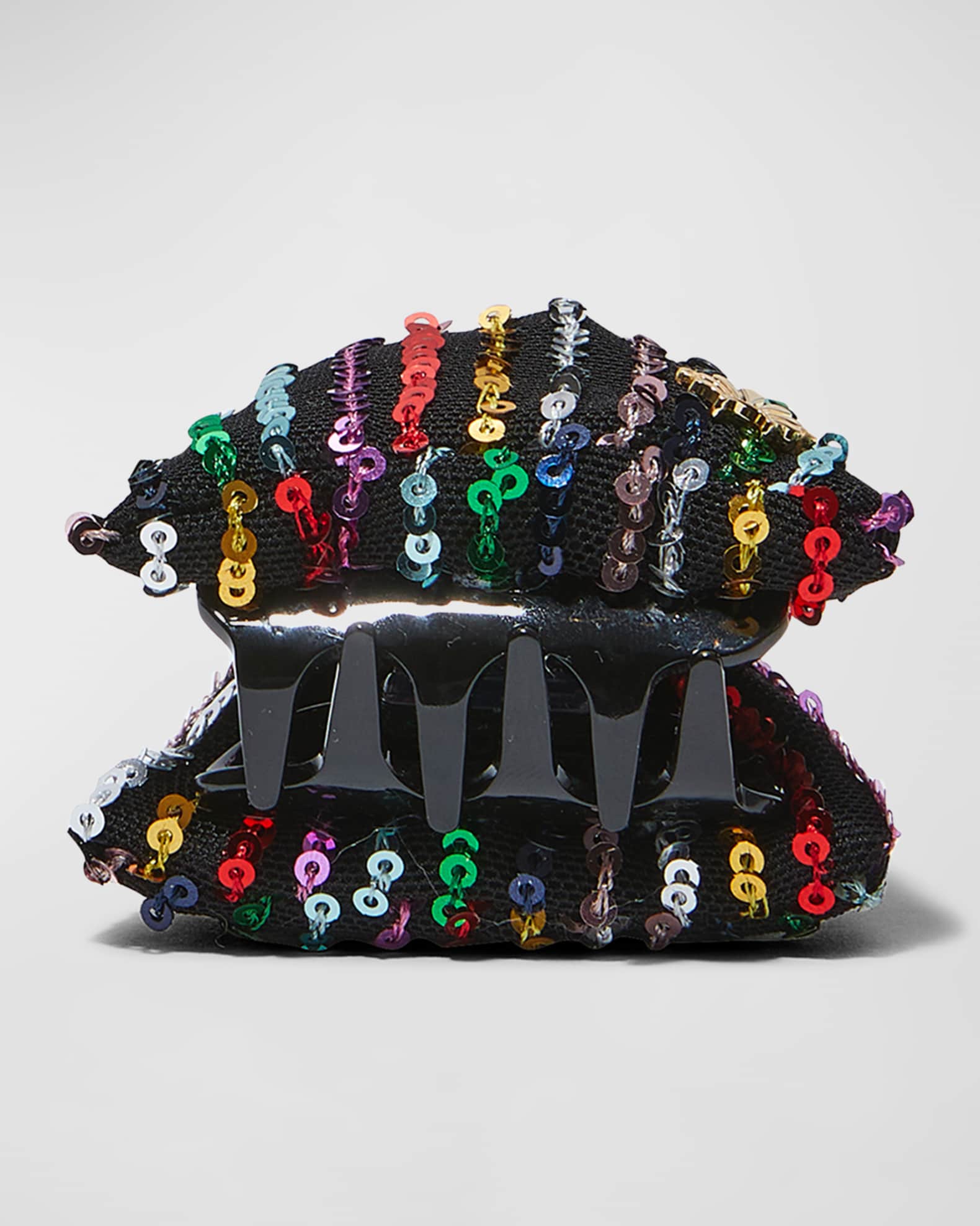Lele Sadoughi Simone Striped Sequin Claw Clip | Neiman Marcus