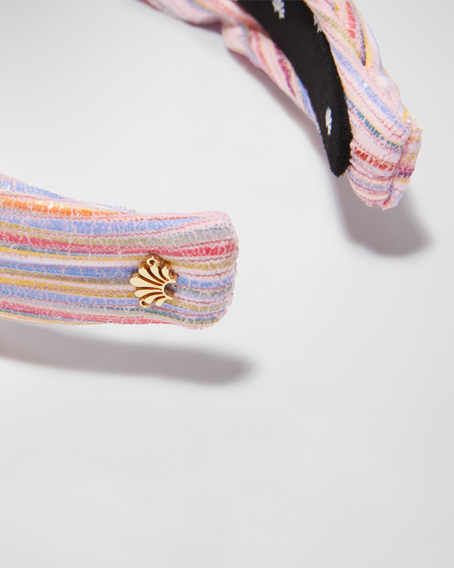 Lele Sadoughi Multi-Color Striped Holly Headband | Neiman Marcus