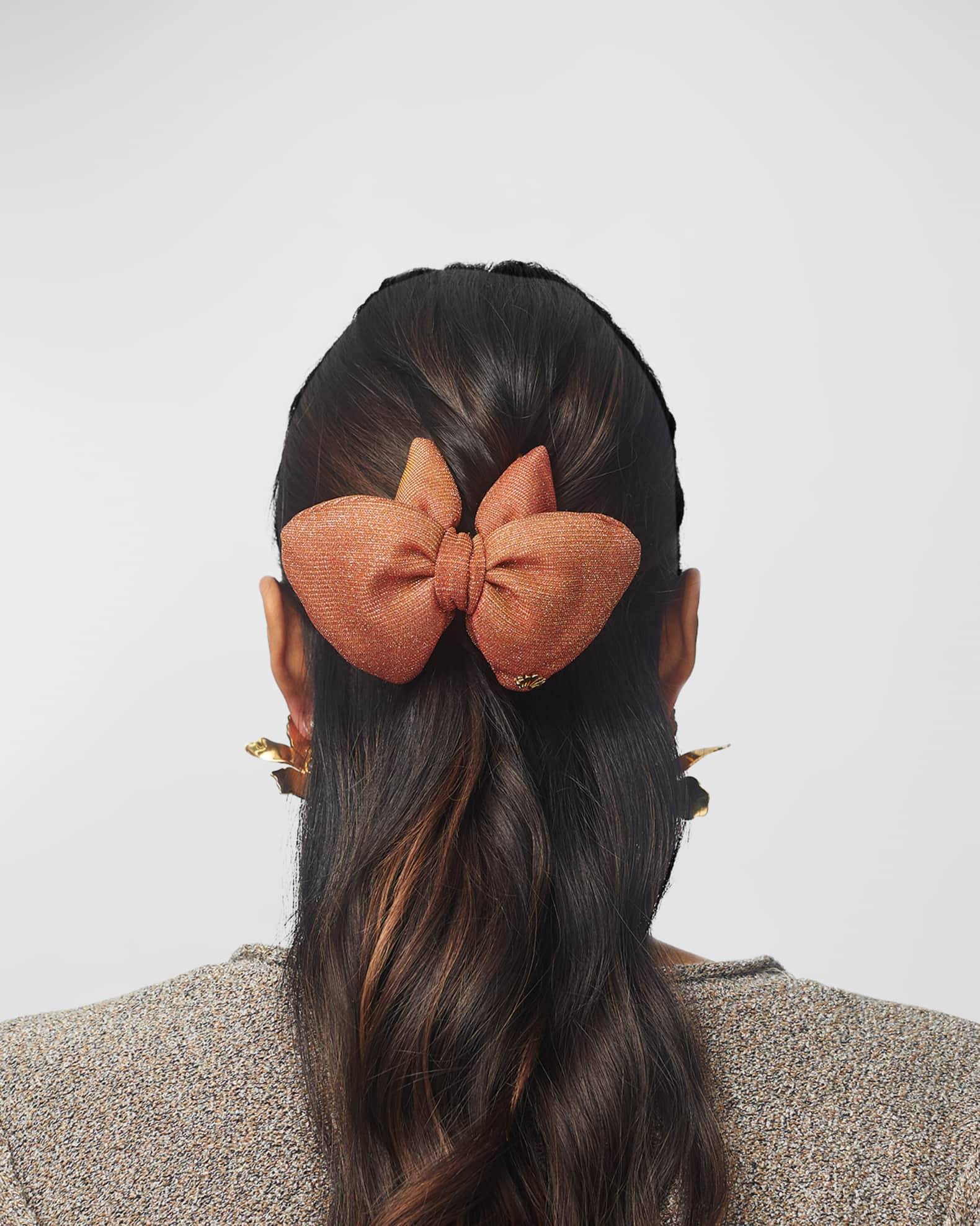 Lele Sadoughi Simone Lurex Bow Claw Clip | Neiman Marcus