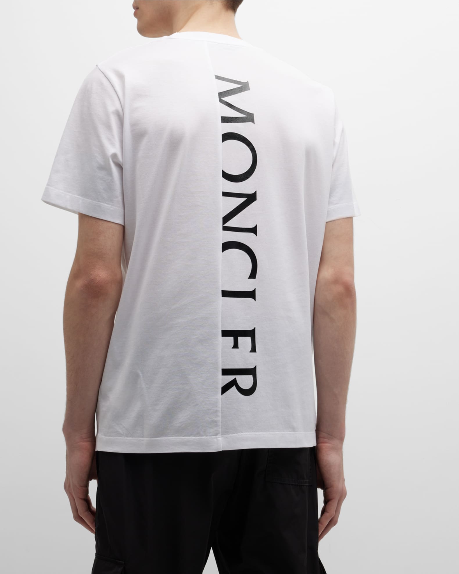 Moncler Men's Logo Lettering T-Shirt | Neiman Marcus