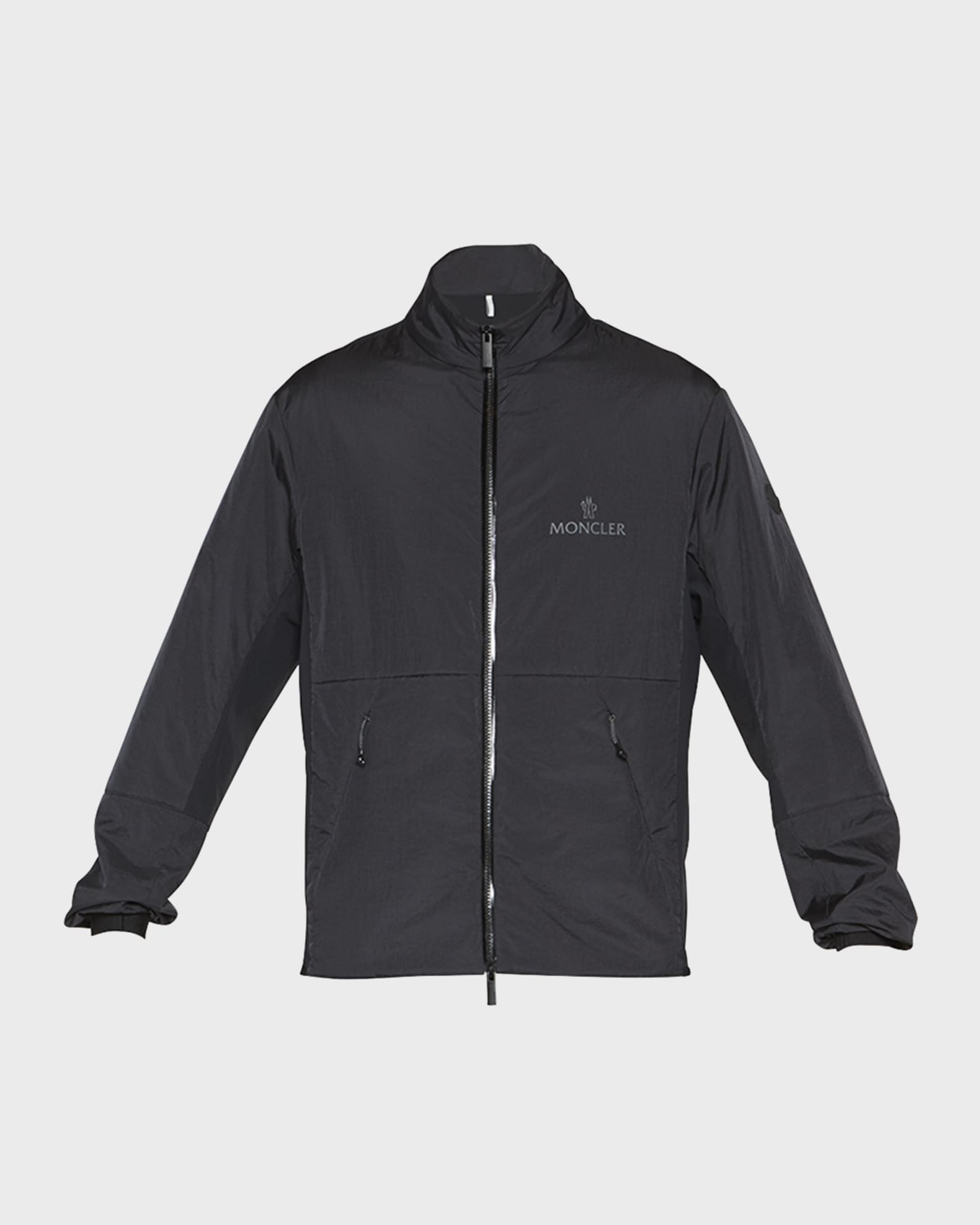 Moncler Men's Farret Nylon Mock-Neck Jacket | Neiman Marcus