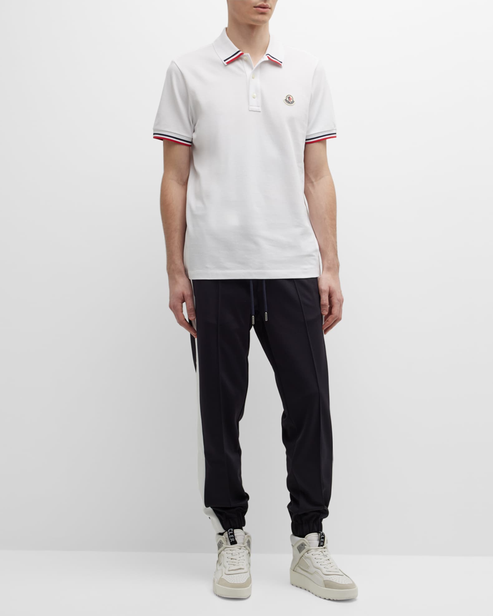 Moncler Men's Triple Tip Polo Shirt | Neiman Marcus