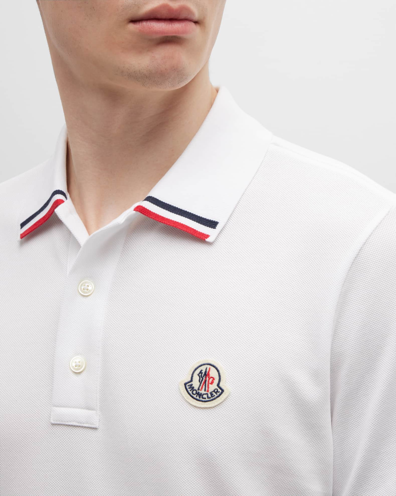 Moncler Men's Triple Tip Polo Shirt | Neiman Marcus