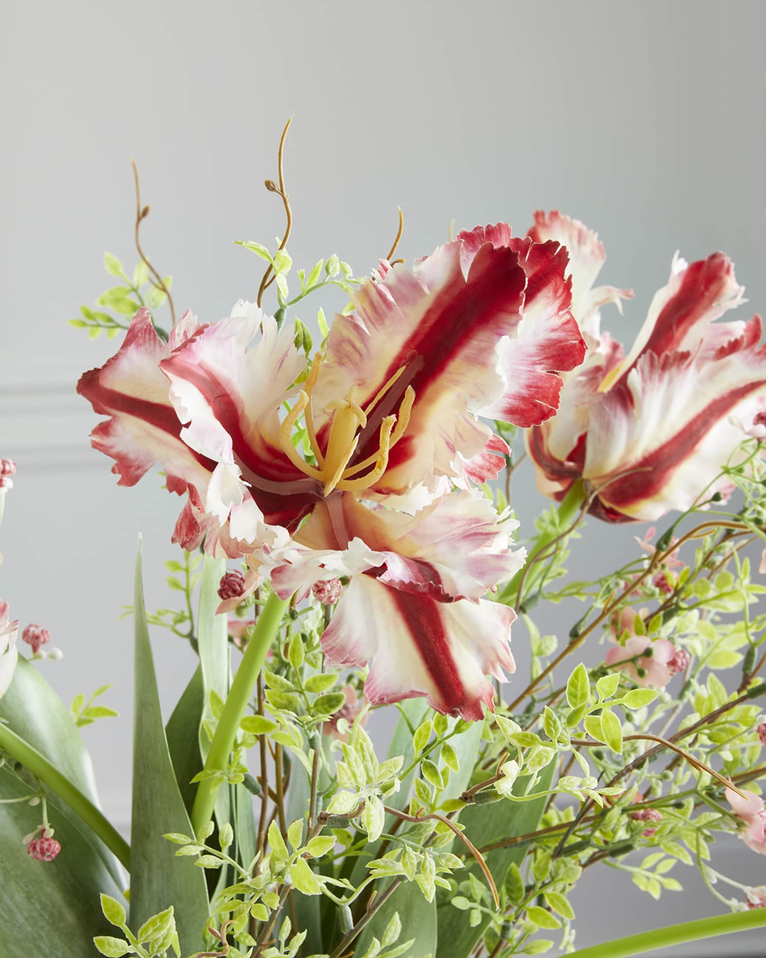 John-Richard Collection Raspberry Tulips Faux Floral Arrangement in ...