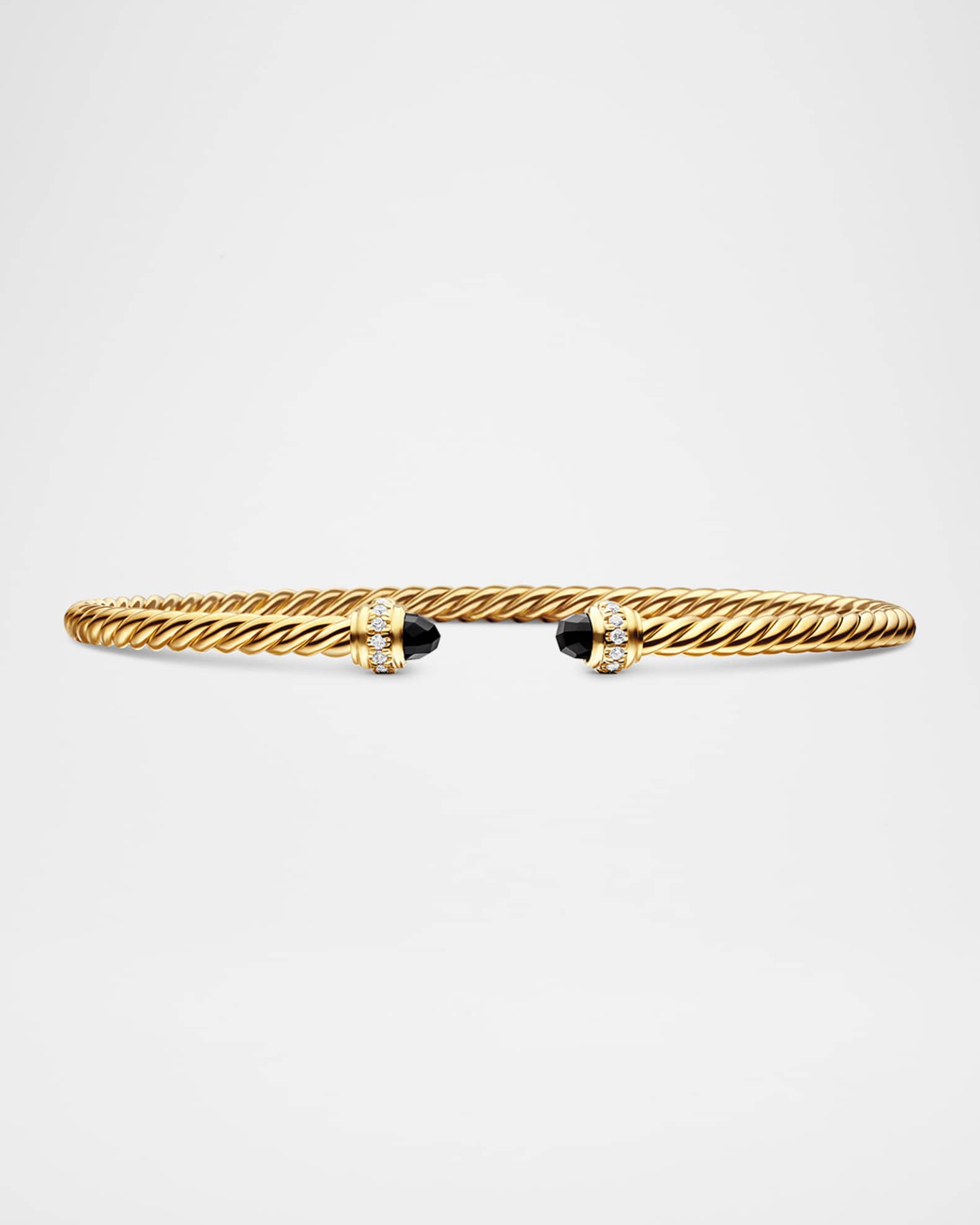 David Yurman Cablespira Bracelet with Gemstone and Diamonds in 18K Gold ...