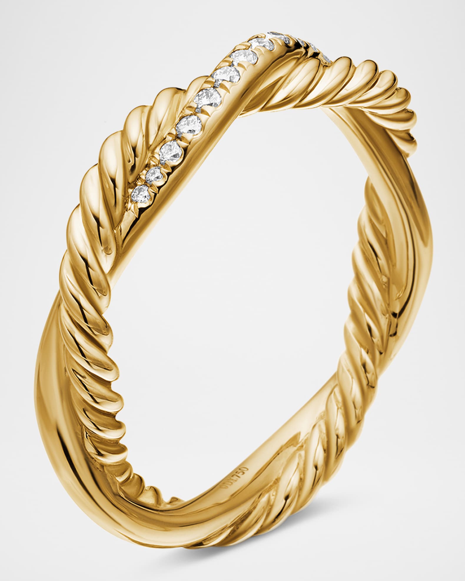 Petite Infinity Band with Diamonds in 18K Gold | Neiman Marcus