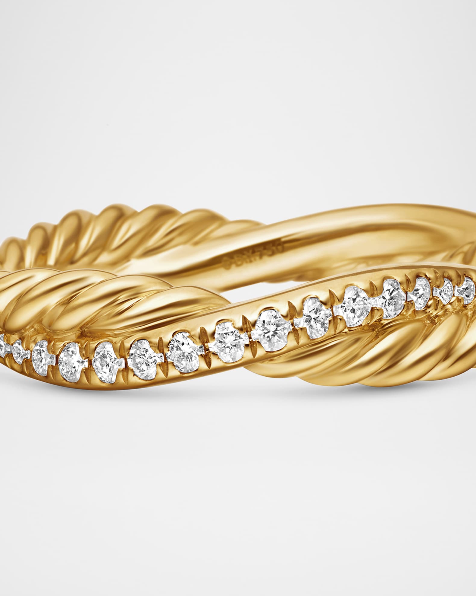 Petite Infinity Bands with Diamonds in 18K Gold | Neiman Marcus