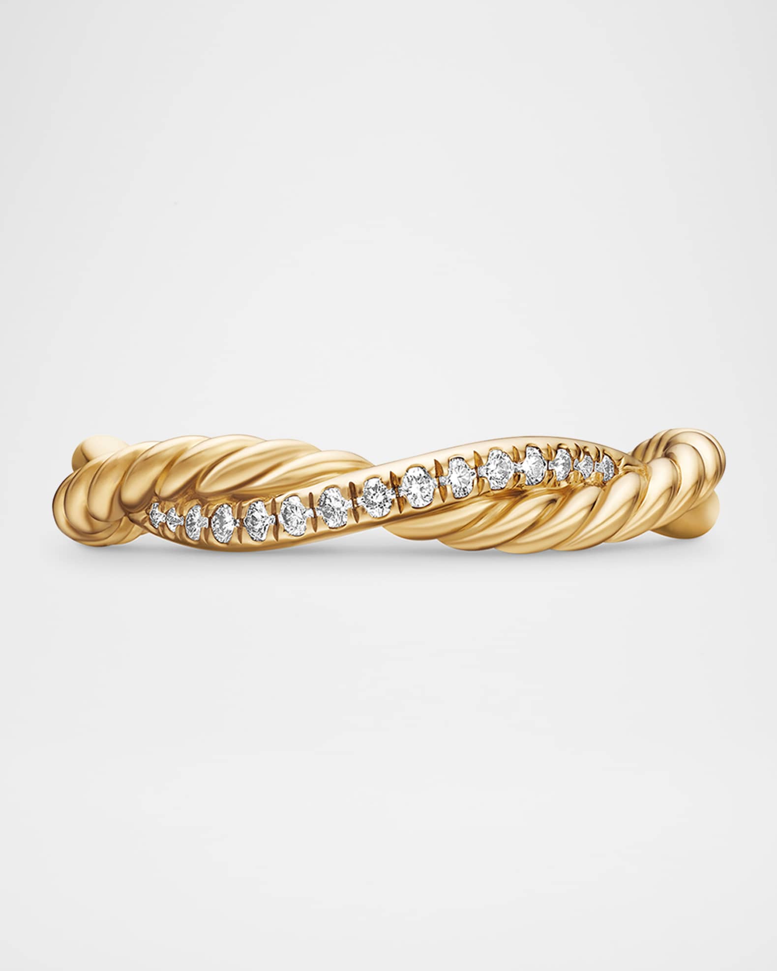 Petite Infinity Band with Diamonds in 18K Gold | Neiman Marcus
