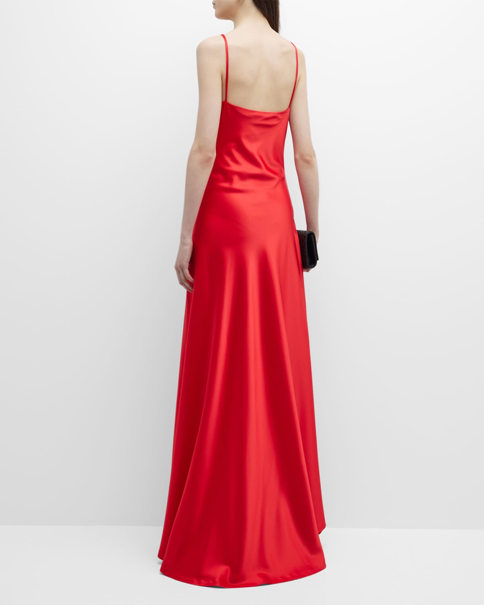 GIGII'S Aure Gemella Cowl-Neck Satin Gown | Neiman Marcus