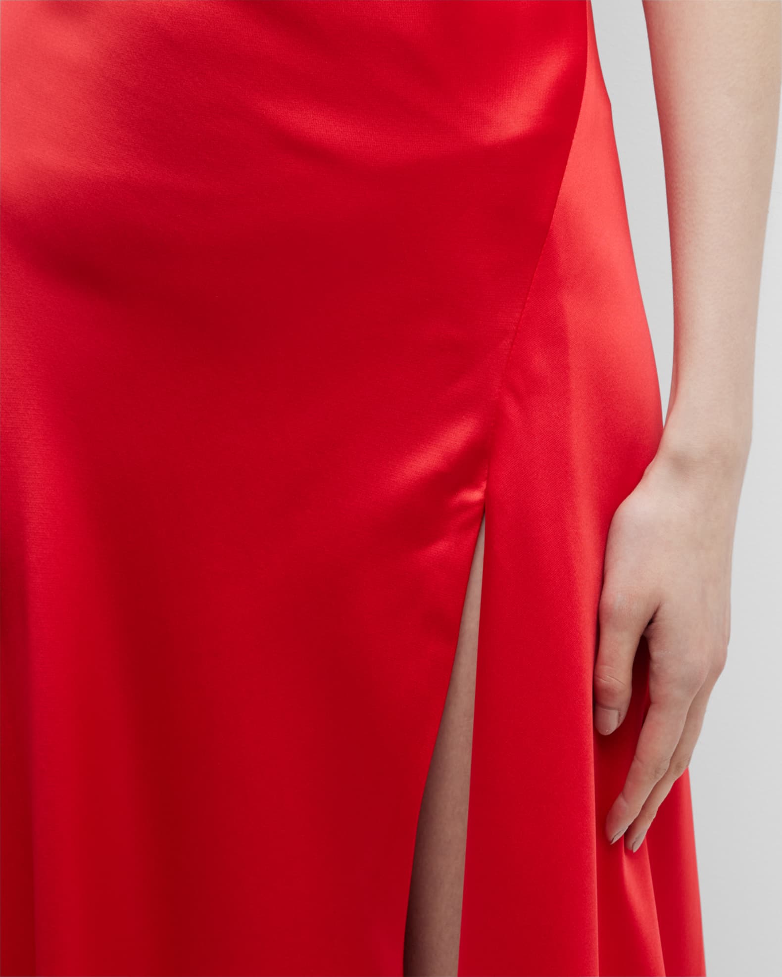 GIGII'S Aure Gemella Cowl-Neck Satin Gown | Neiman Marcus