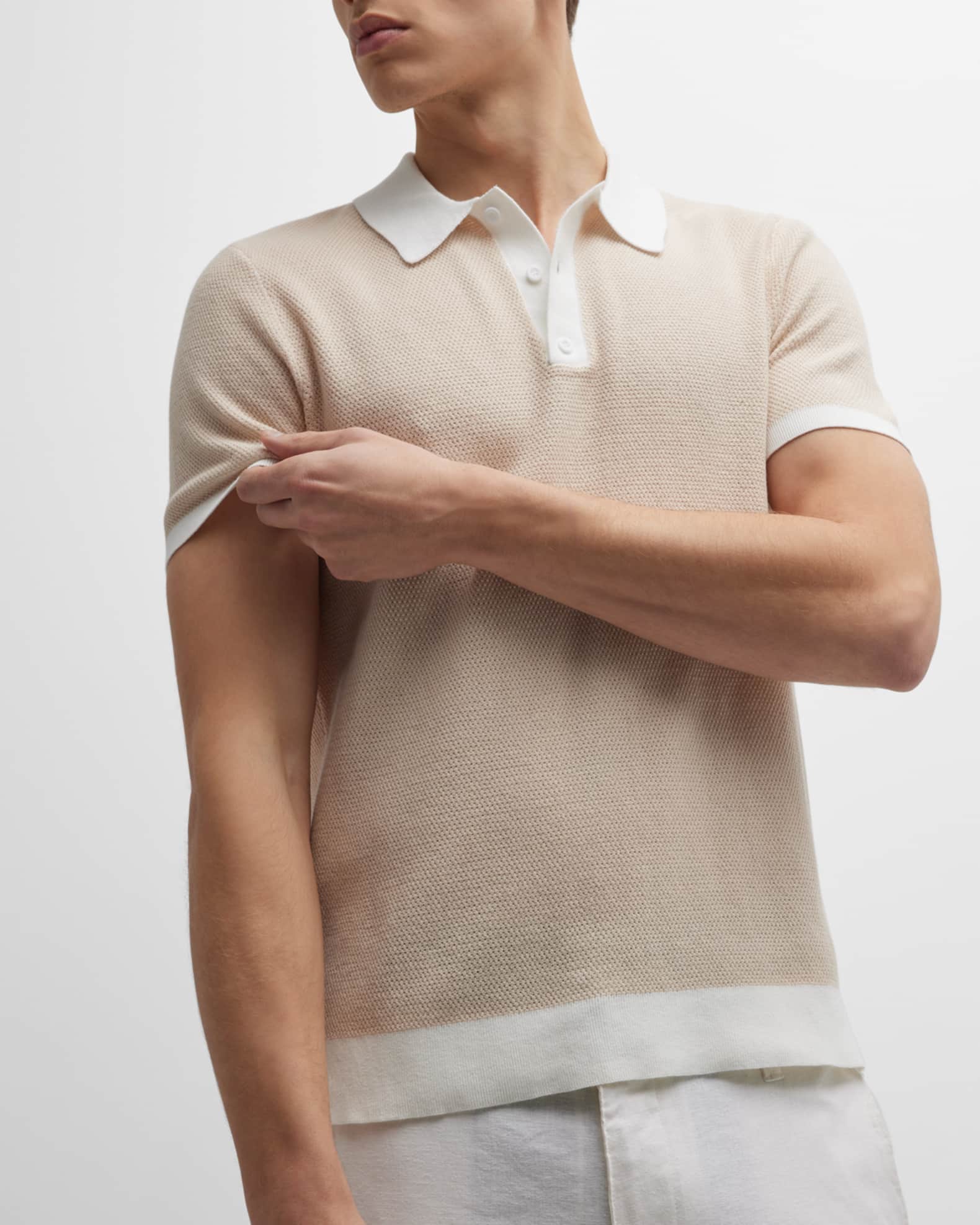 Onia Men's Cotton Knit Polo Shirt | Neiman Marcus
