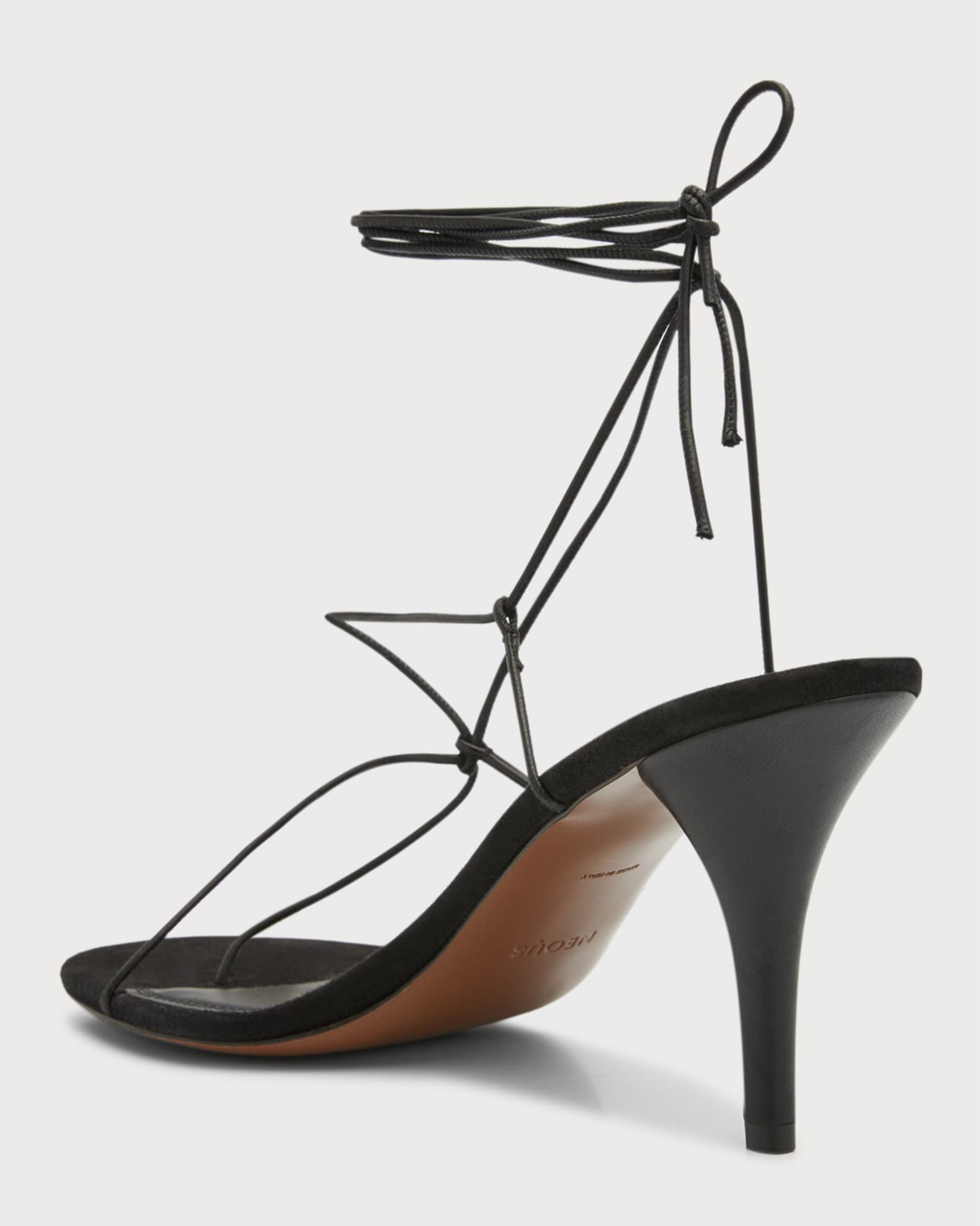 Neous Giena Strappy Leather Ankle-Tie Sandals | Neiman Marcus