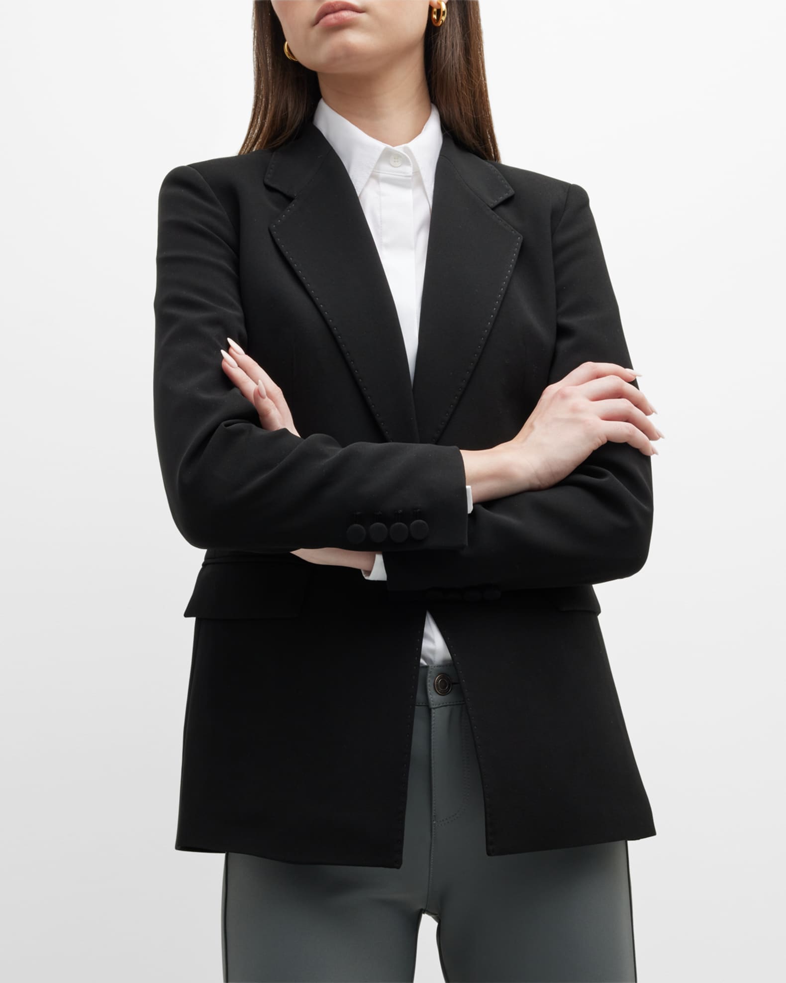 Lafayette 148 New York Holder Single-Button Jacket | Neiman Marcus