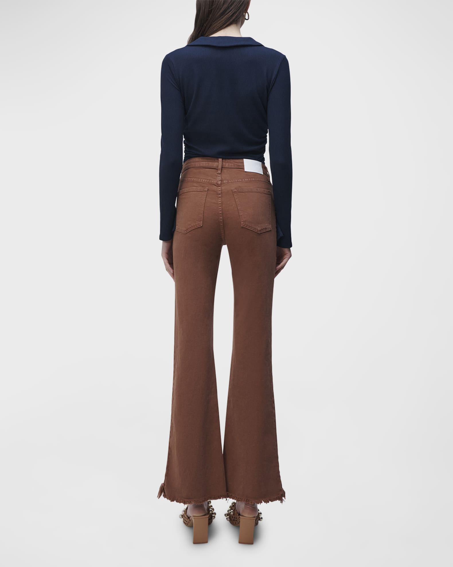 SIMKHAI Allen Marled Shaping Rib Polo Bodysuit | Neiman Marcus