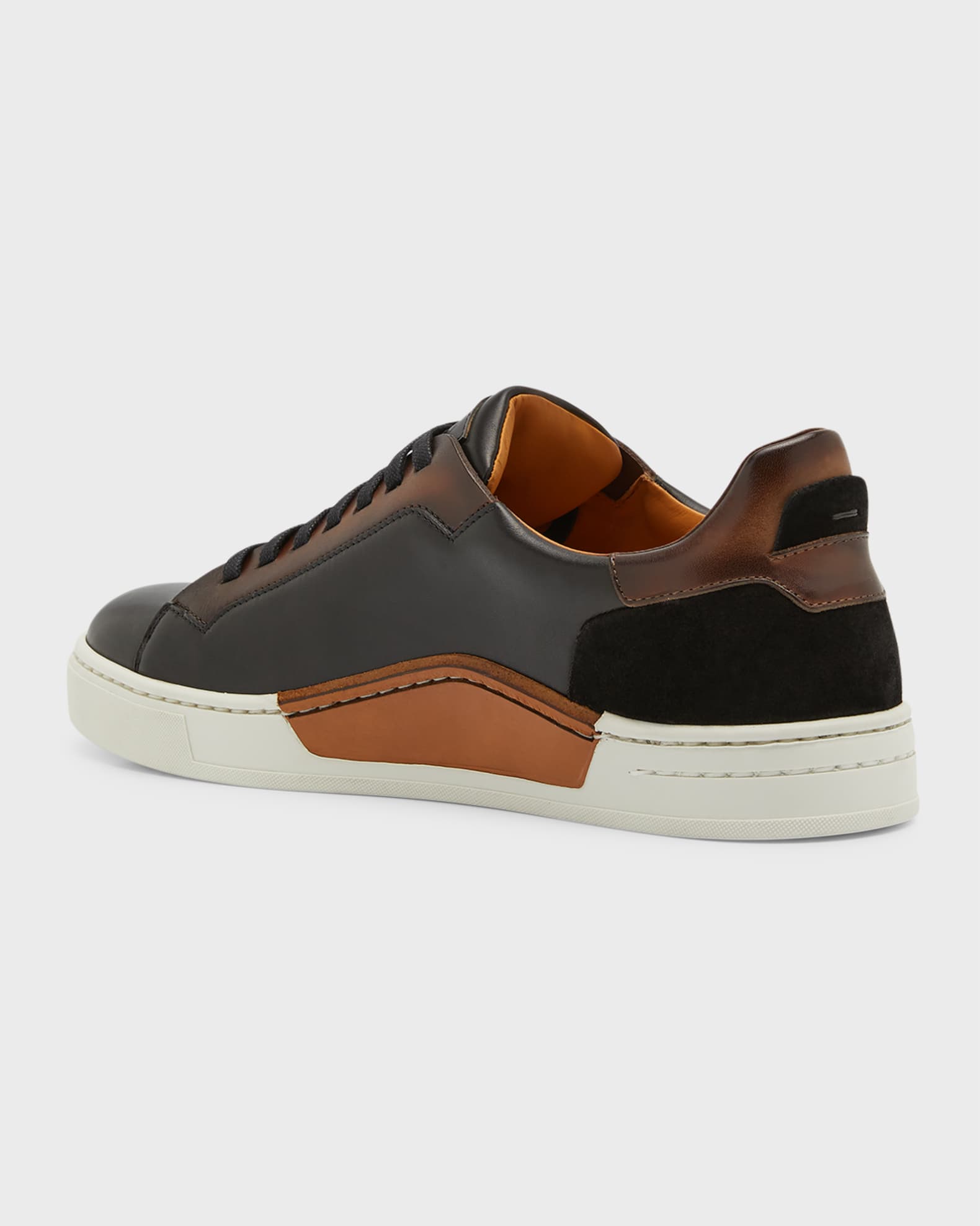Magnanni Men's Amadeo Bicolor Leather Low-Top Sneakers | Neiman Marcus