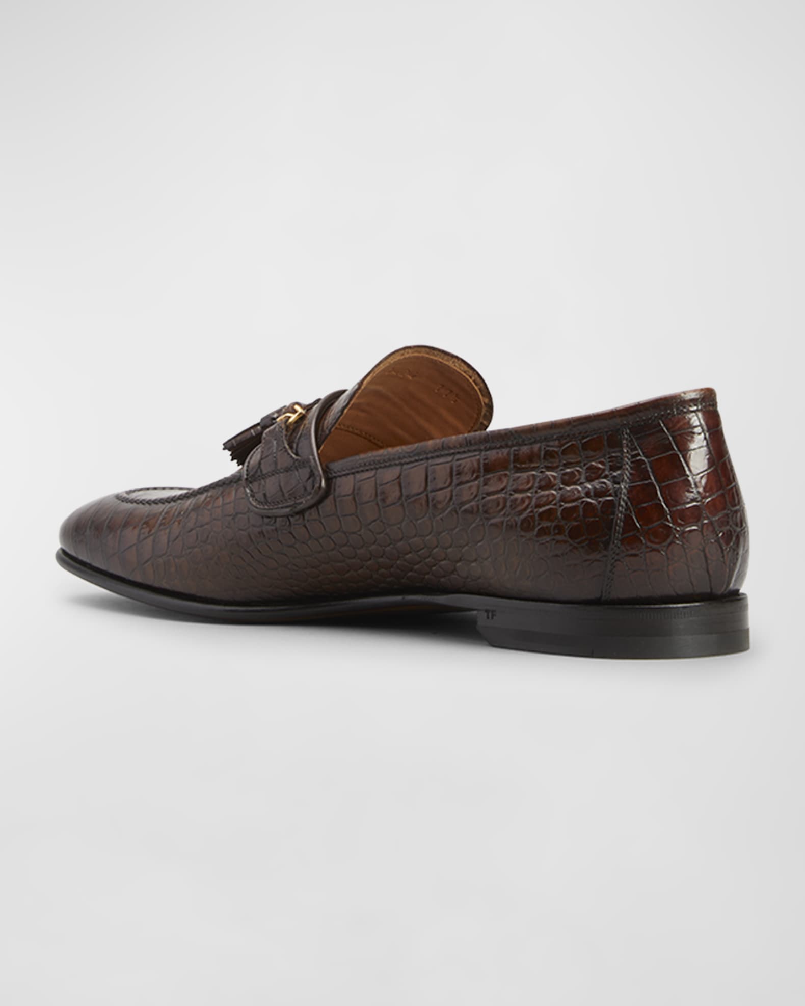 TOM FORD Men's Sean Alligator-Printed Leather Tassel Loafers | Neiman ...