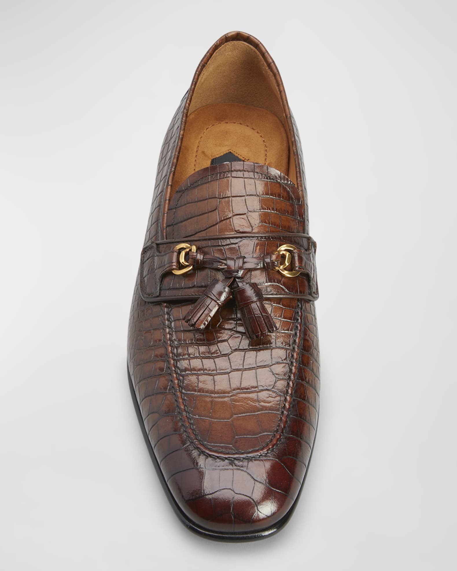 TOM FORD Men's Sean Alligator-Printed Leather Tassel Loafers | Neiman ...