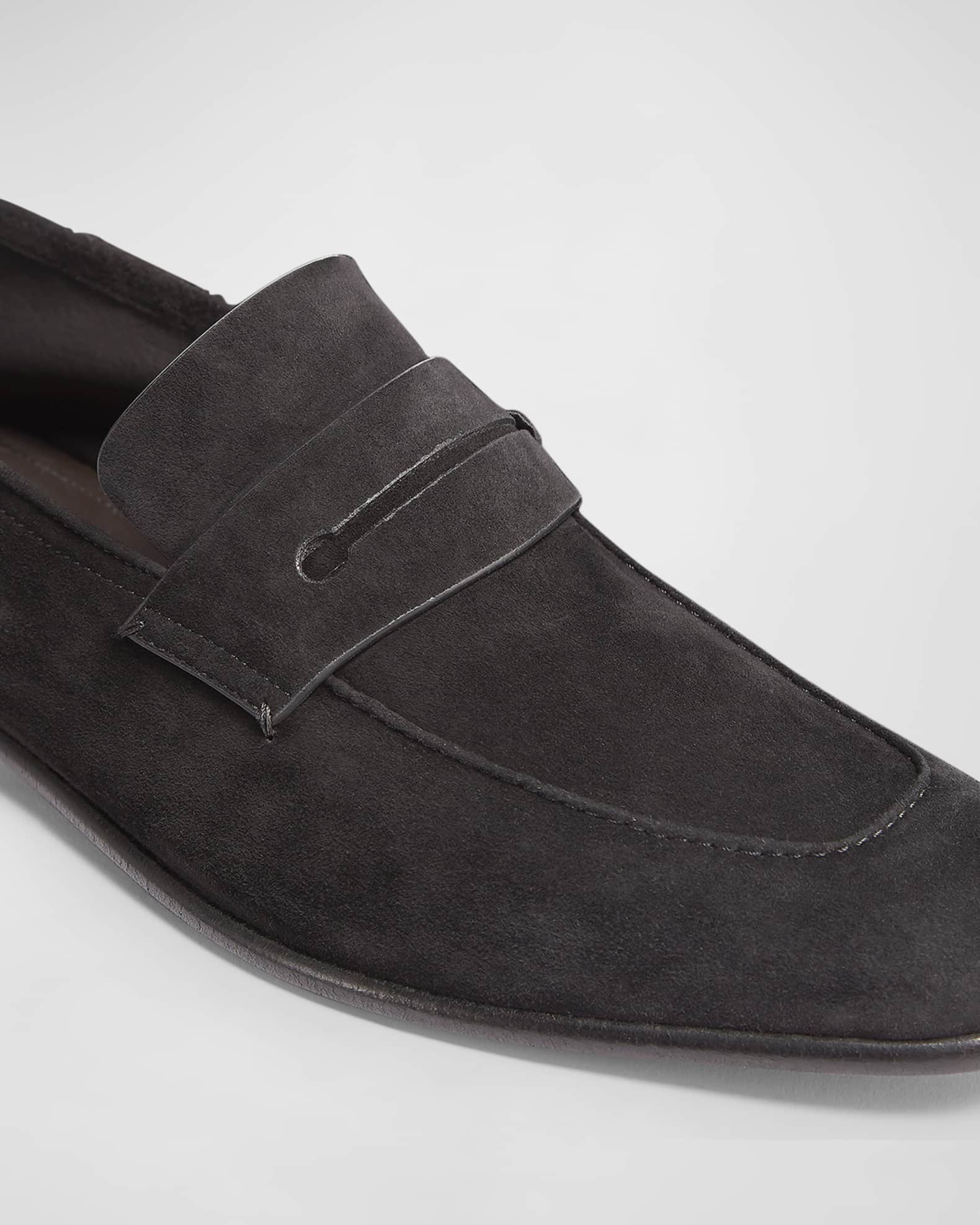 Men's Suede Penny Loafers | Neiman Marcus