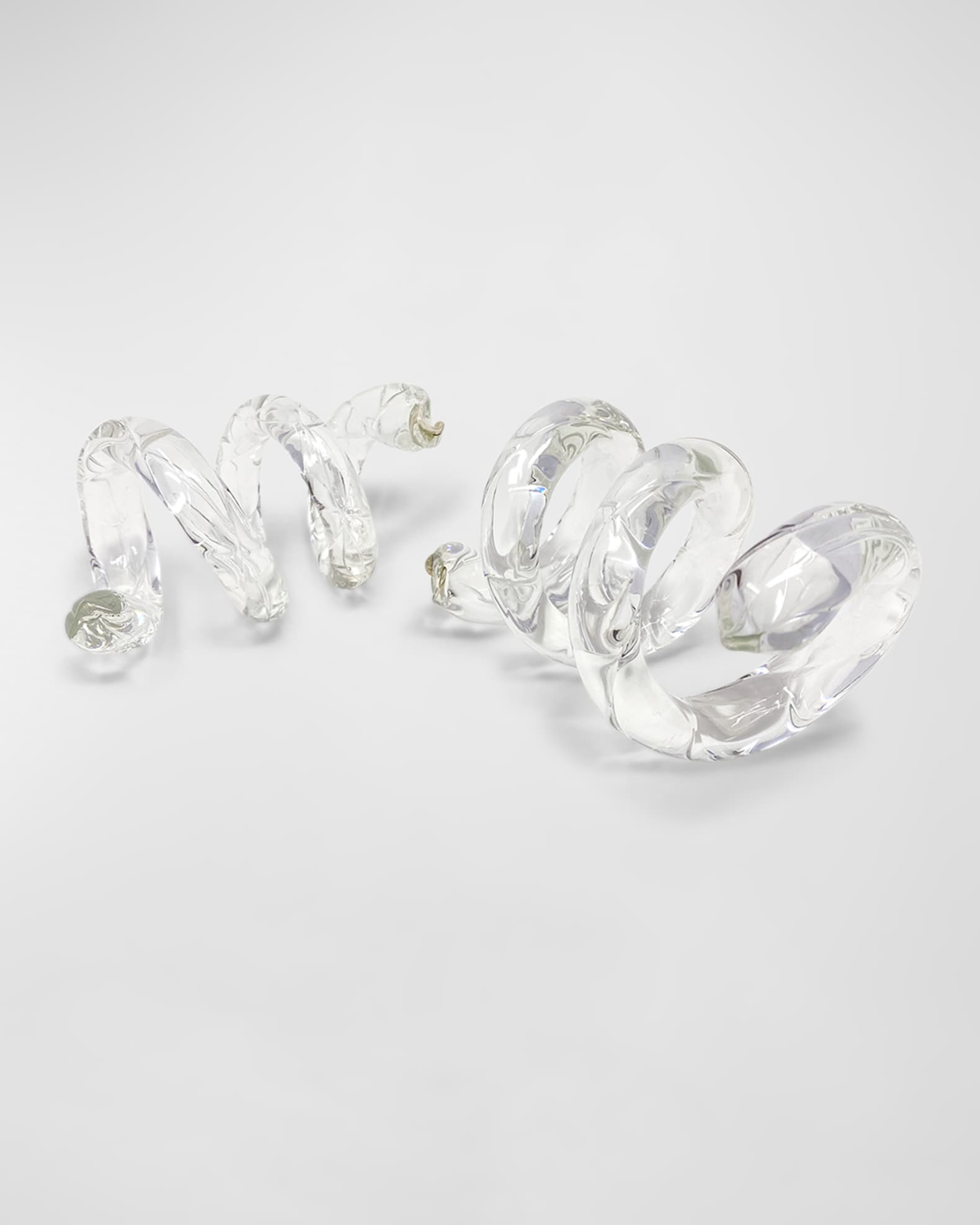 Feyz Studio Glass Coil Napkin Rings, Set of 2 | Neiman Marcus