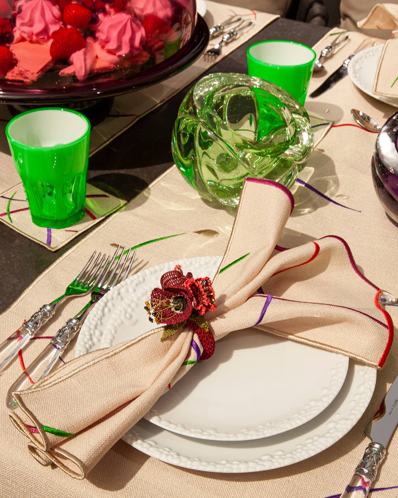 Feyz Studio Lines Napkins Pop - Set of 2 | Neiman Marcus