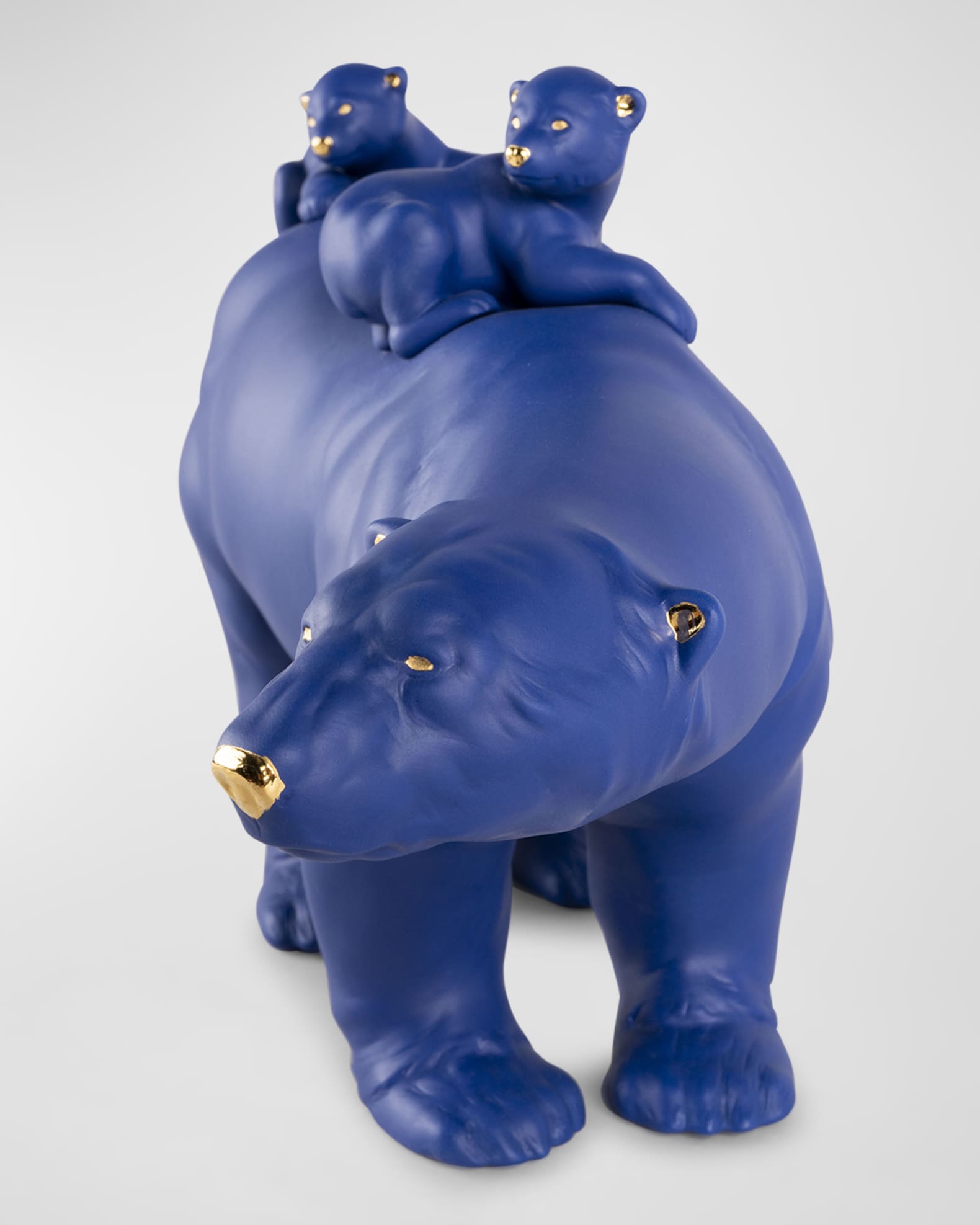 Lladro Limited Edition Mummy Bear and Babies Sculpture | Neiman Marcus