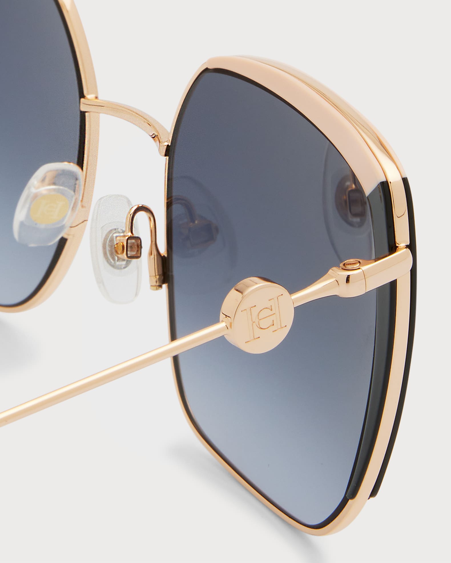 Carolina Herrera Monogram Square Acetate & Stainless Steel Sunglasses ...