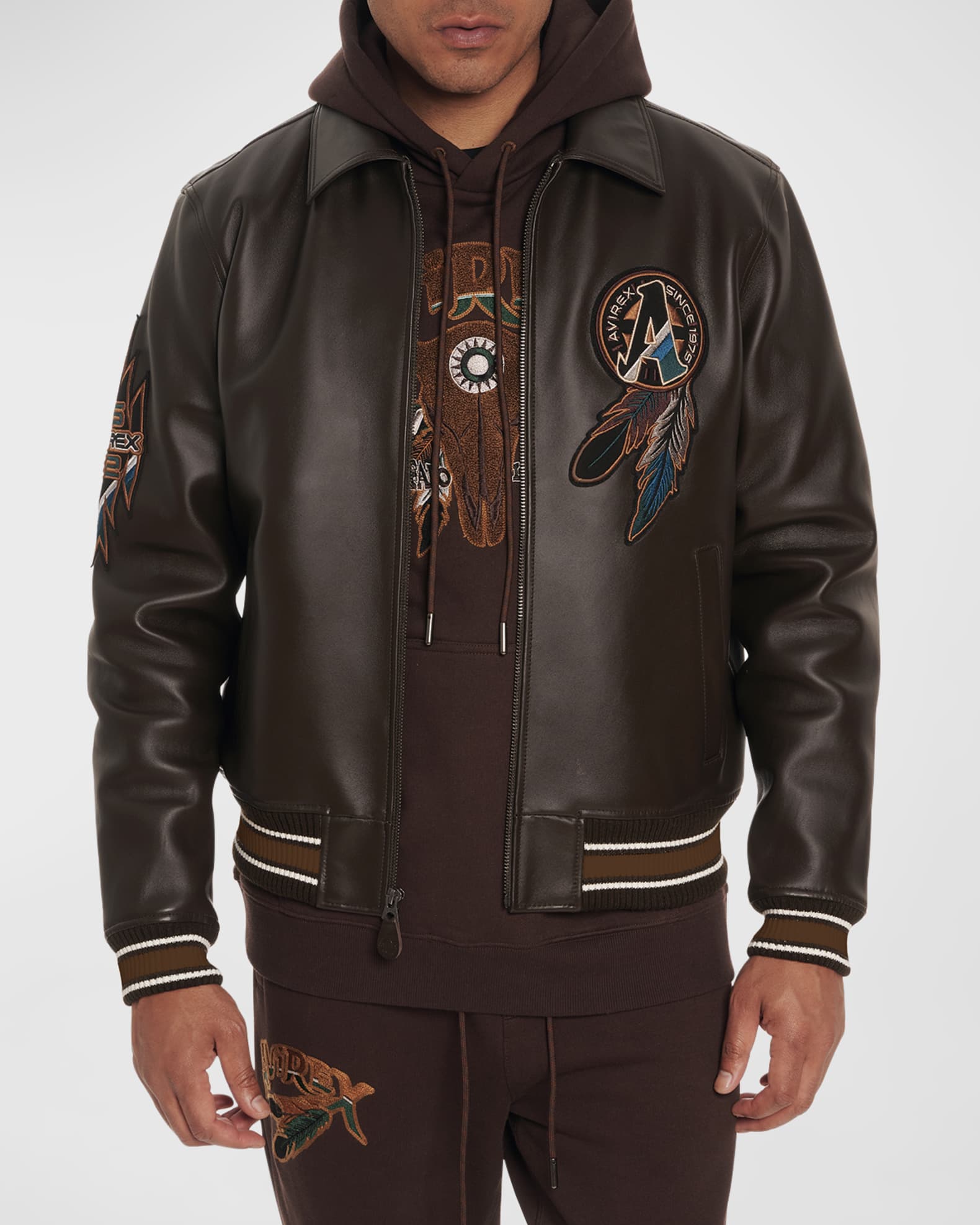 AVIREX Men's Buffalo Legends A2 Leather Jacket | Neiman Marcus