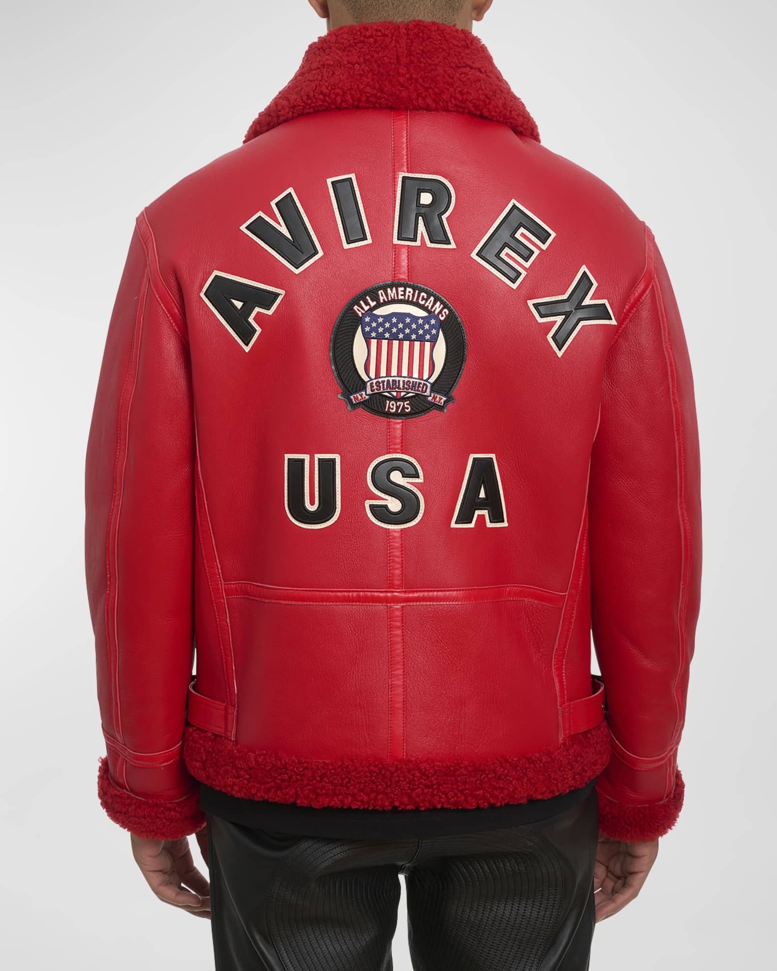 AVIREX Men's Icon Shearling Aviator Jacket | Neiman Marcus