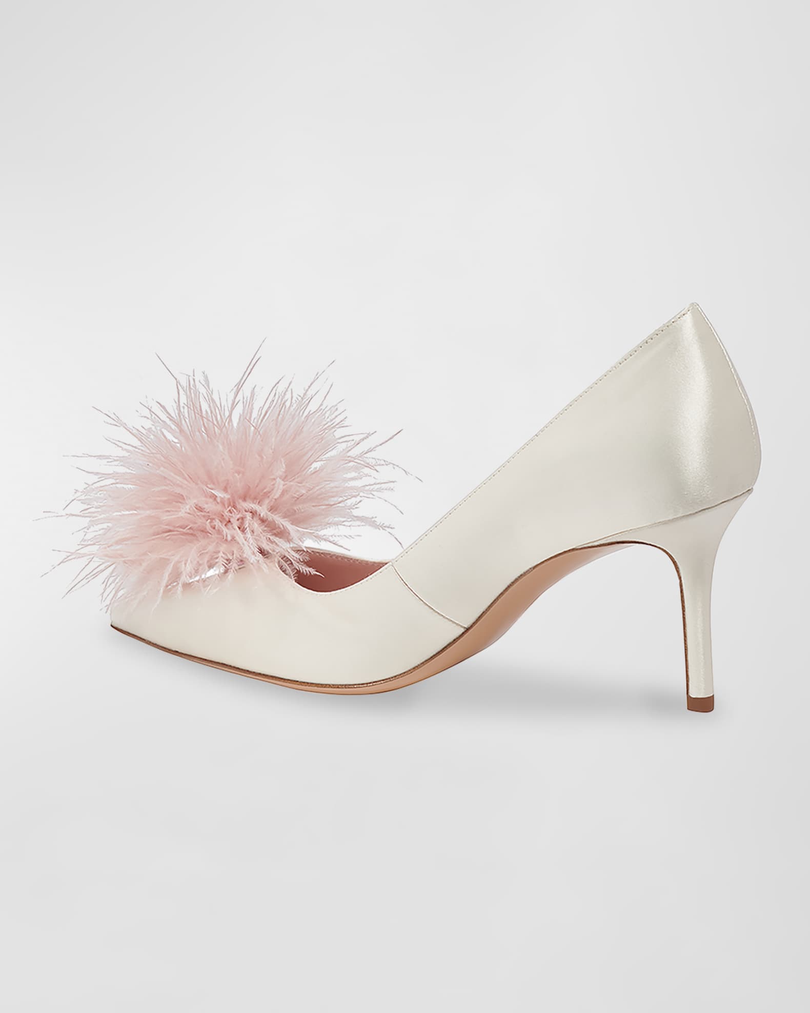 kate spade new york marabou feather pom pumps | Neiman Marcus