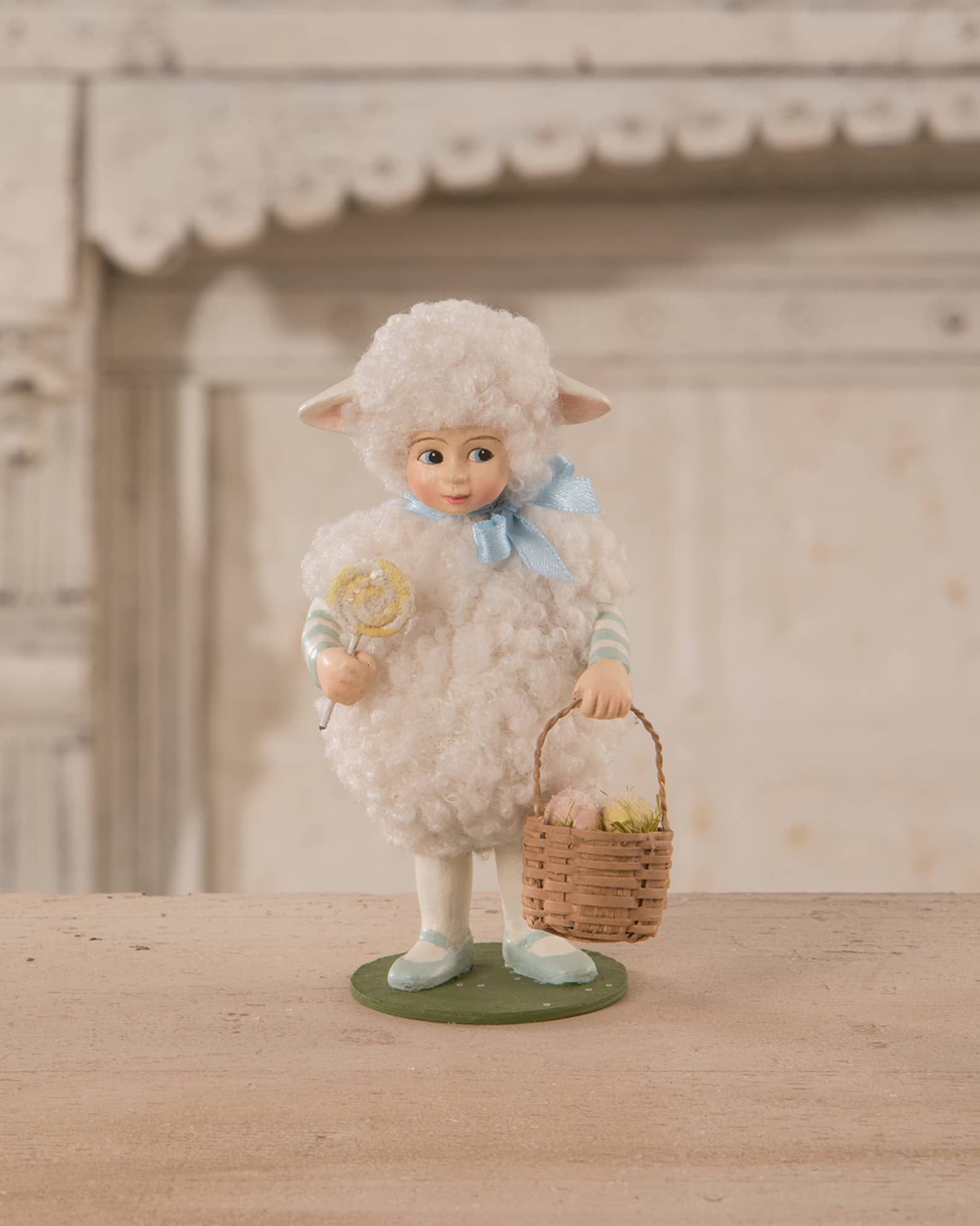 Bethany Lowe Little Lulu Lamb Easter Figurine, 4.5"T | Neiman Marcus