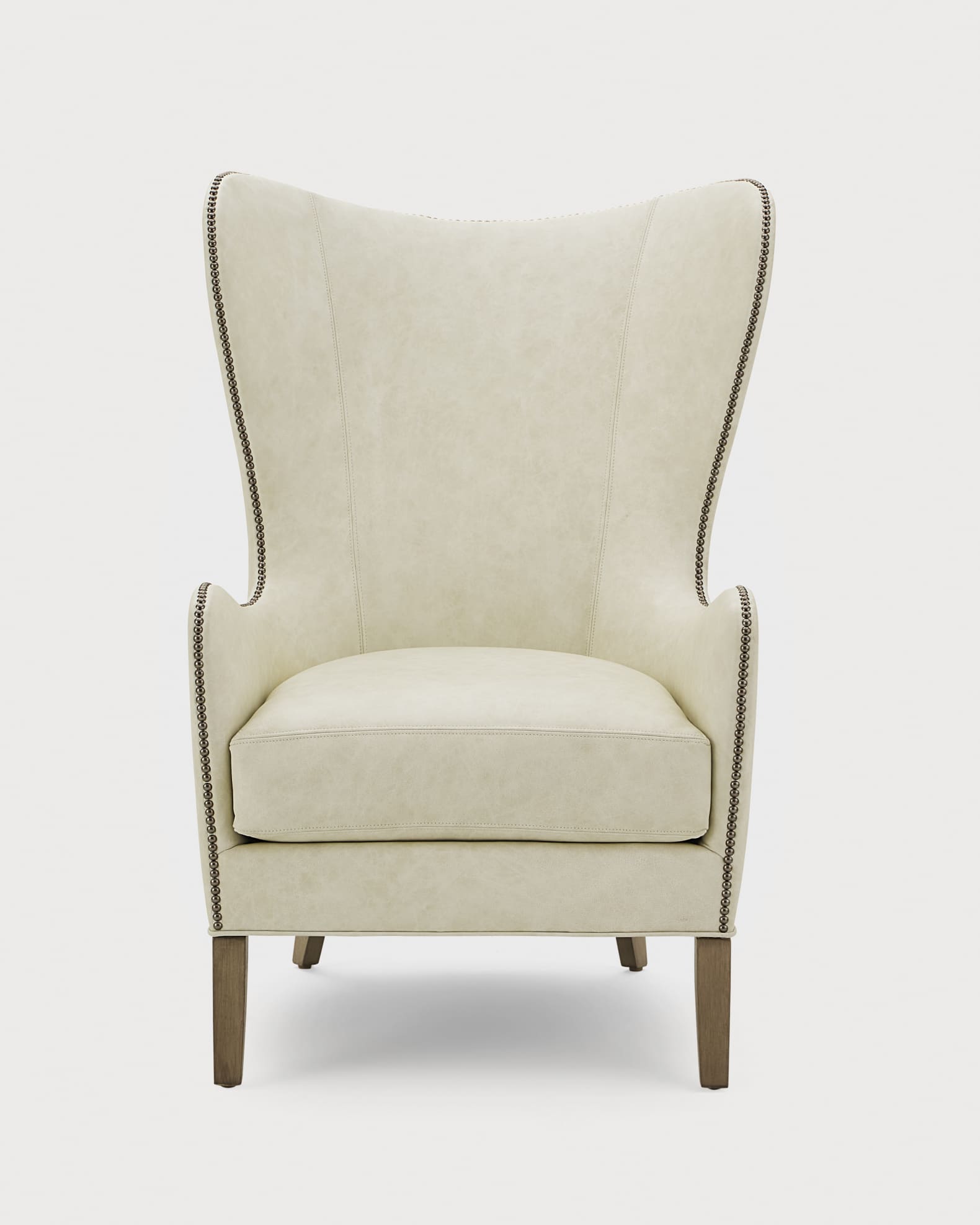 Massoud Bridgette Leather Wing Chair | Neiman Marcus
