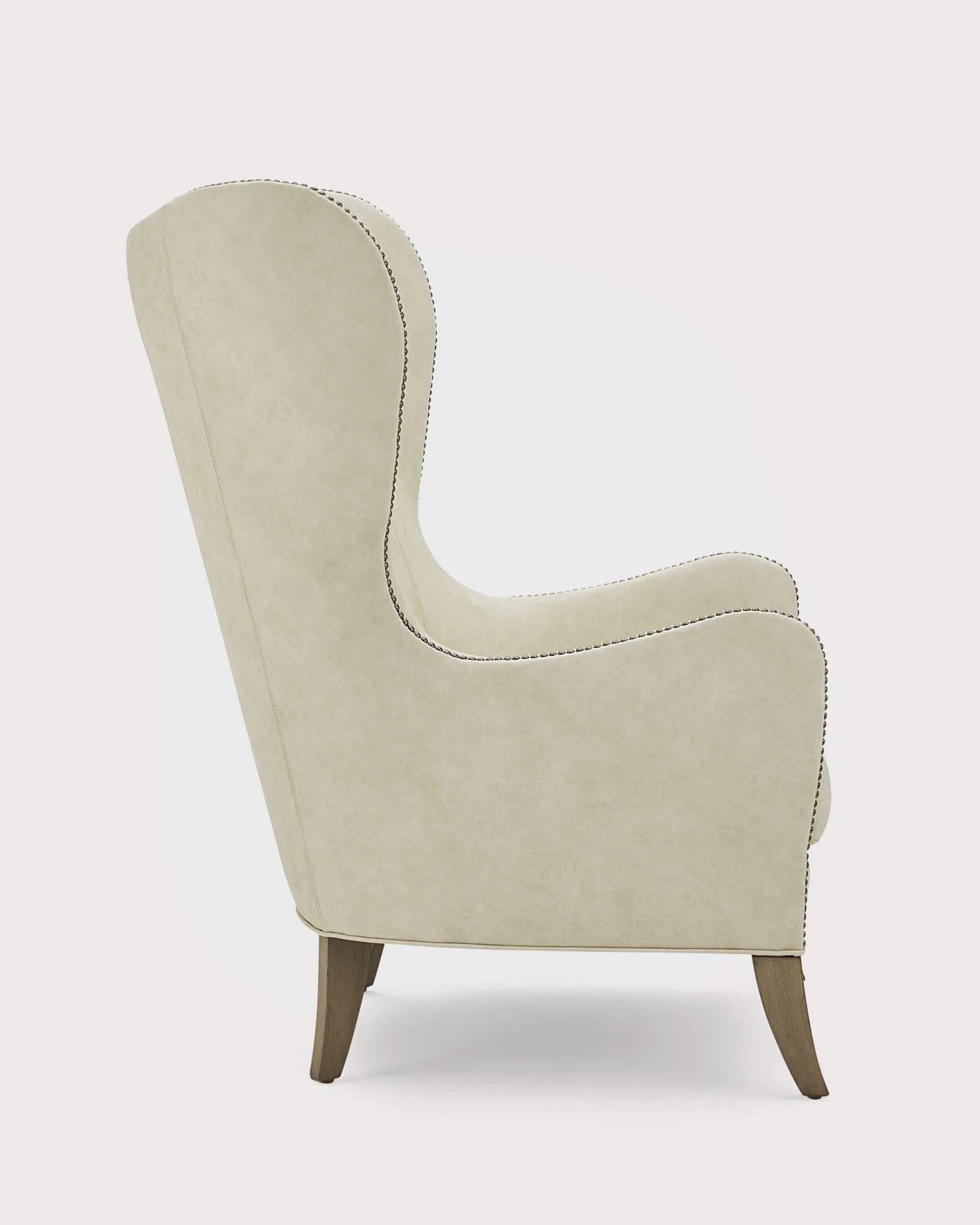 Massoud Bridgette Leather Wing Chair | Neiman Marcus