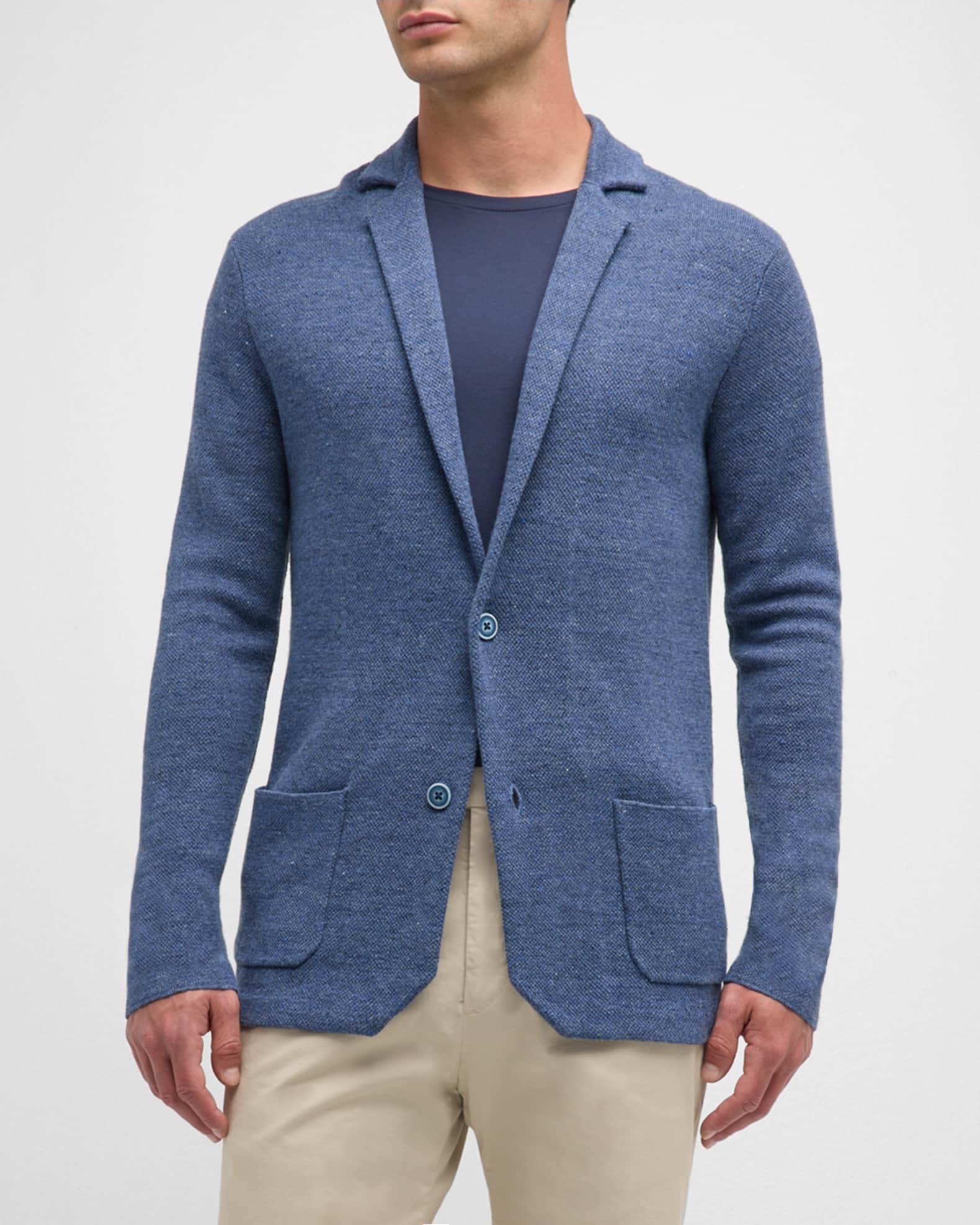Peter Millar Men's Linen-Wool Concorde Blazer | Neiman Marcus