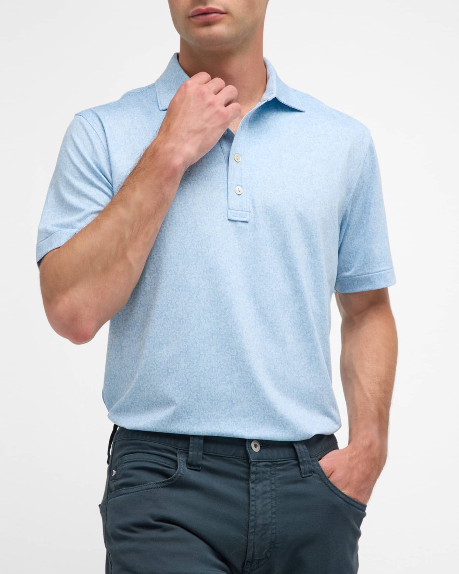 Peter Millar Men's Clean Shaven Performance Jersey Polo Shirt | Neiman ...
