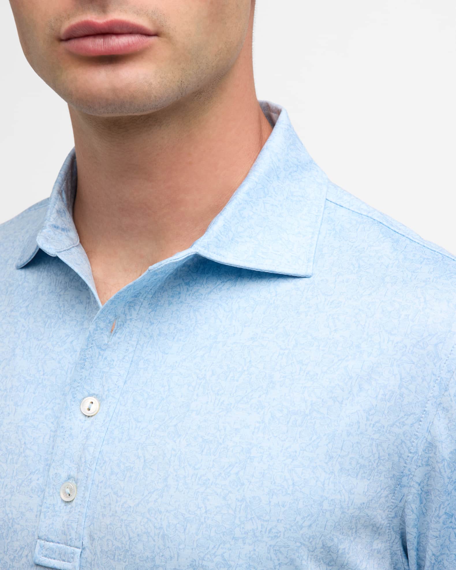 Peter Millar Men's Clean Shaven Performance Jersey Polo Shirt | Neiman ...