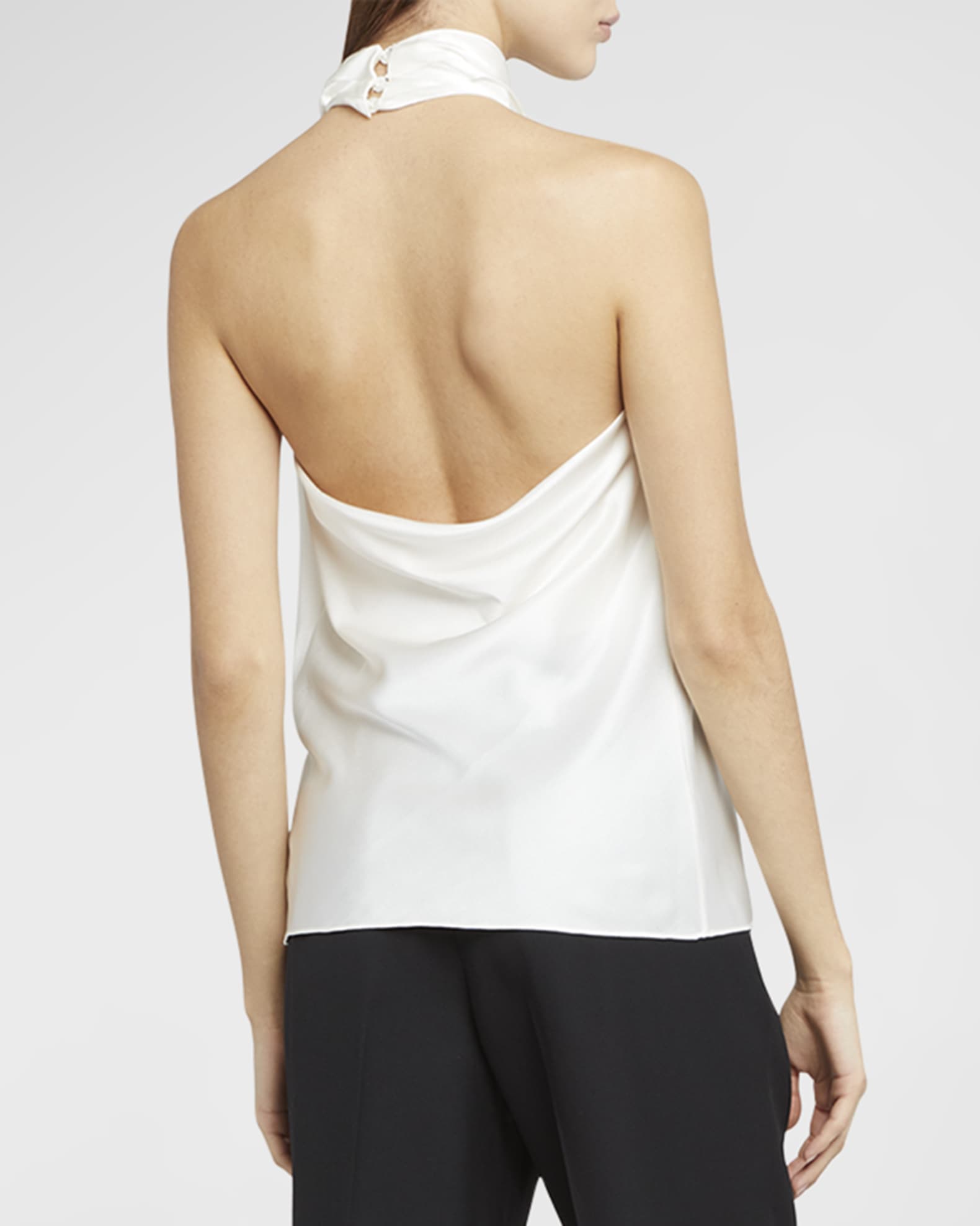 ARMARIUM Camille Silk Halter Top | Neiman Marcus