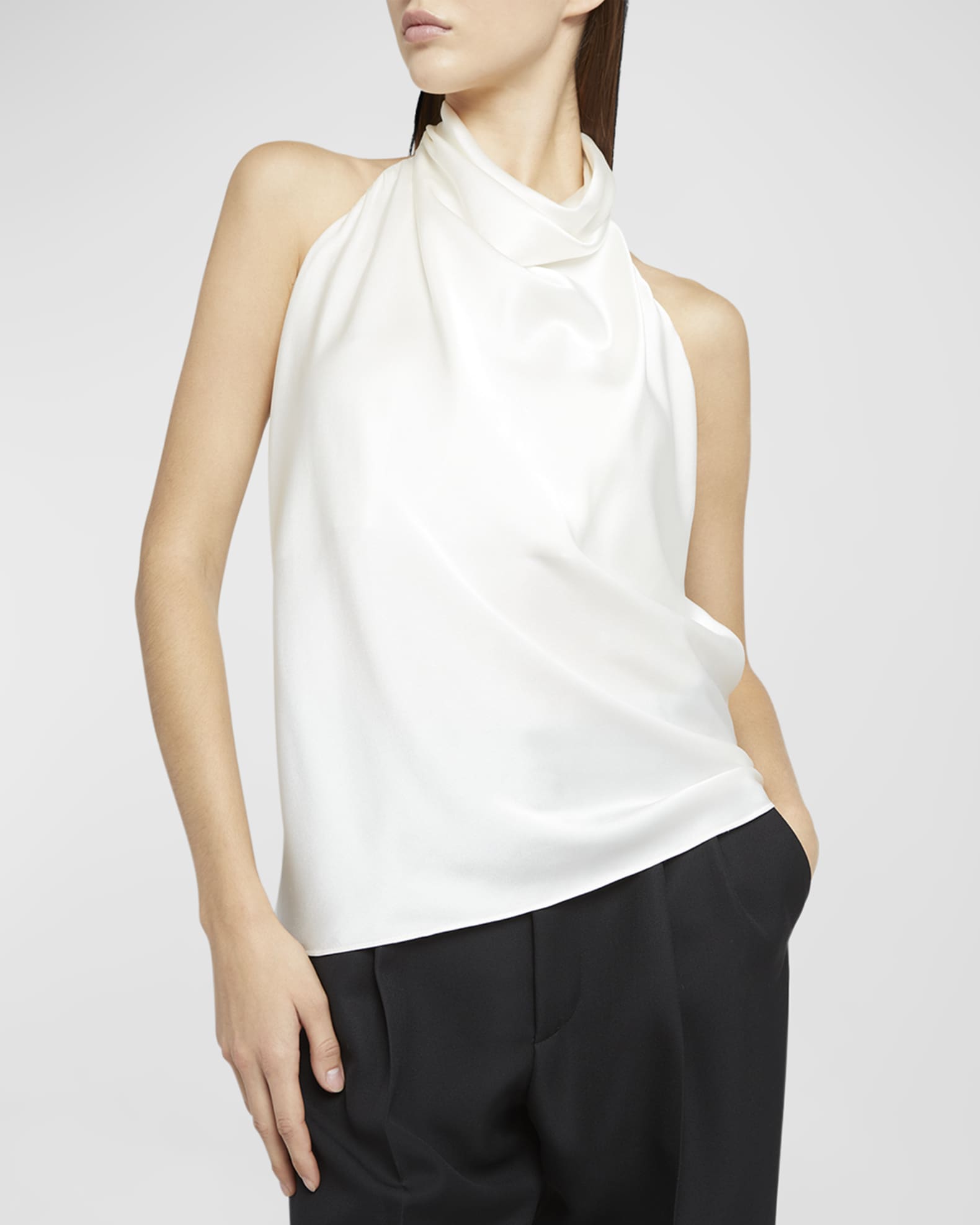 ARMARIUM Camille Silk Halter Top | Neiman Marcus