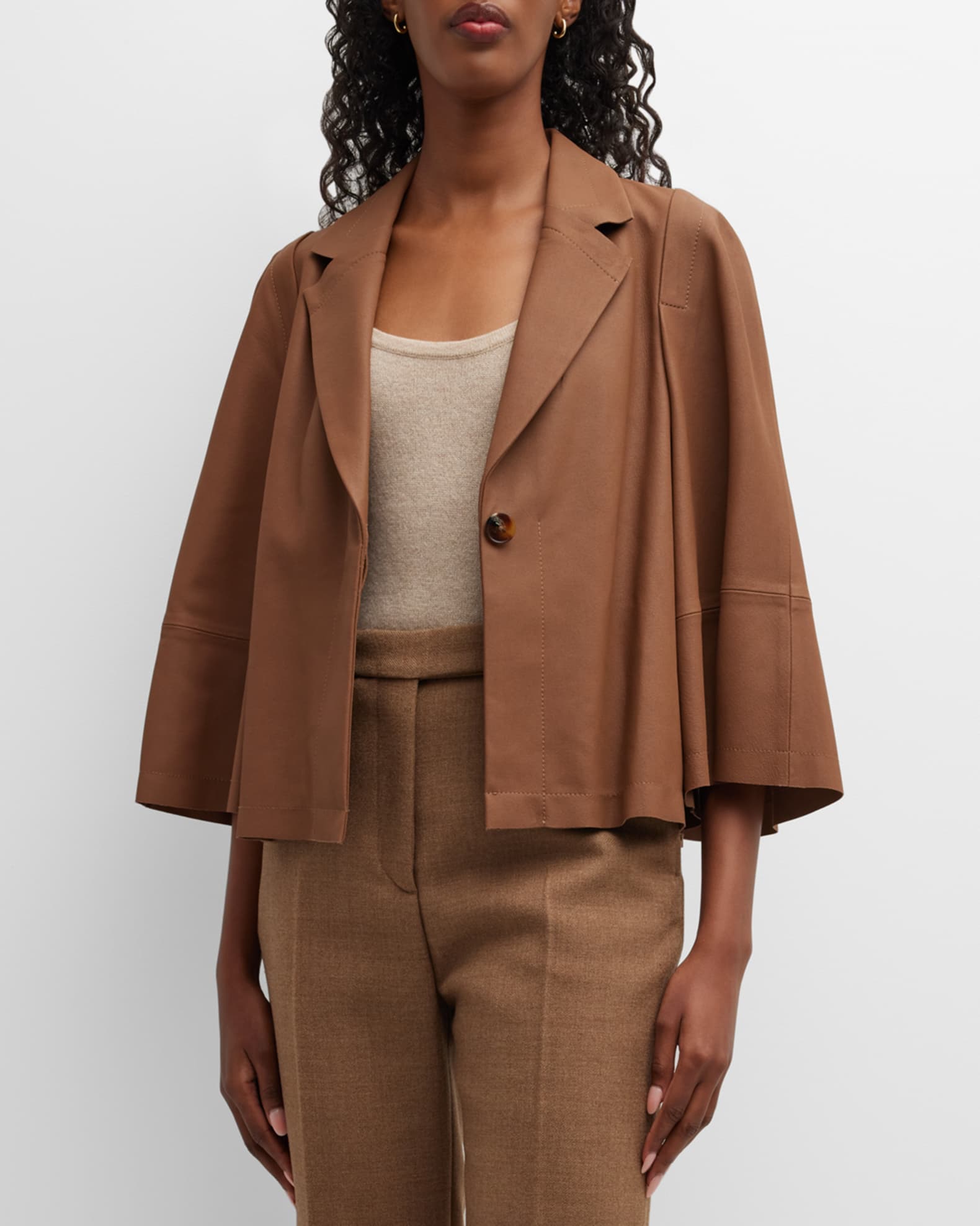 Kobi Halperin Pippa Single-Button Leather Jacket | Neiman Marcus