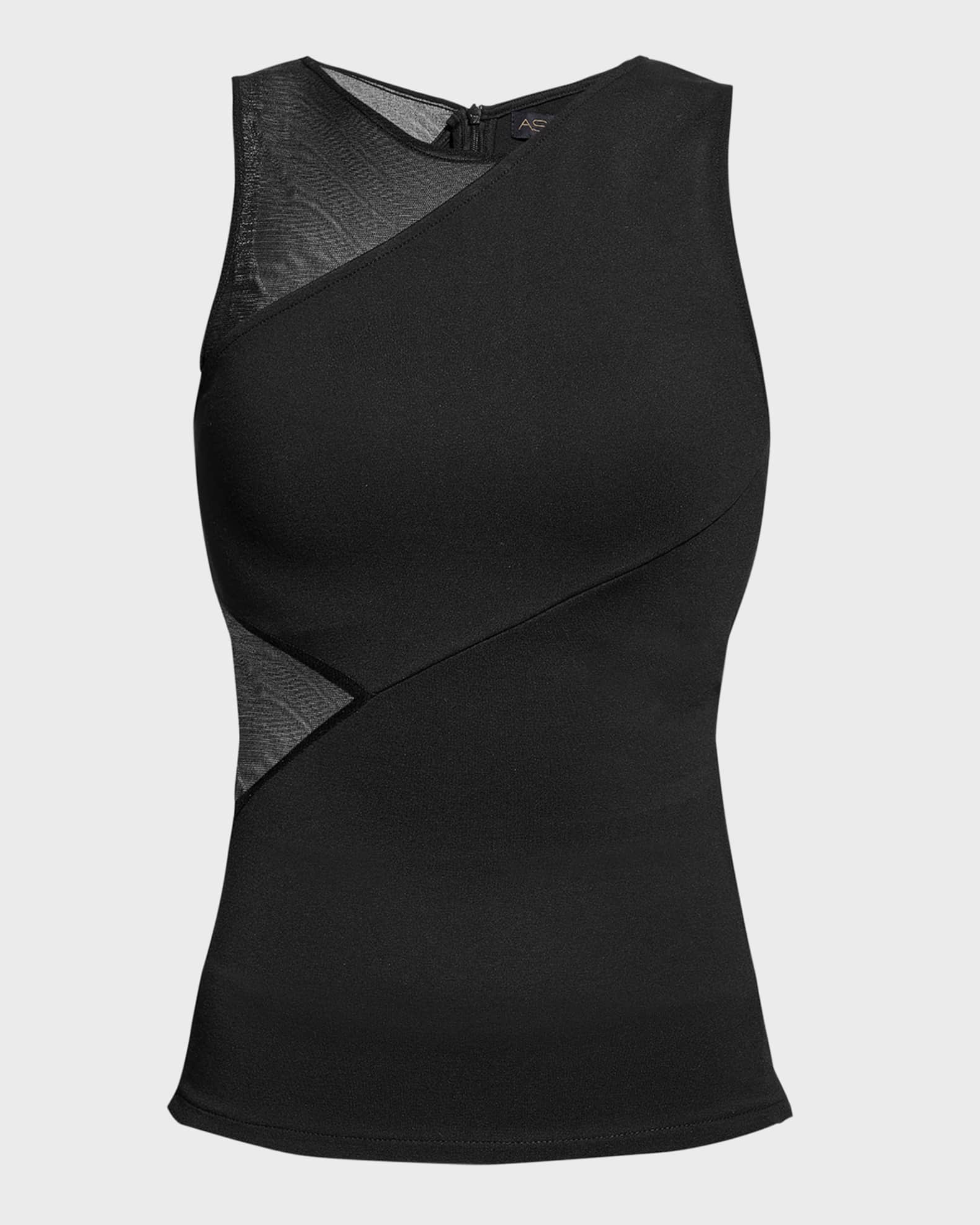 AS by DF Mason Mesh Cutout Tank Top | Neiman Marcus