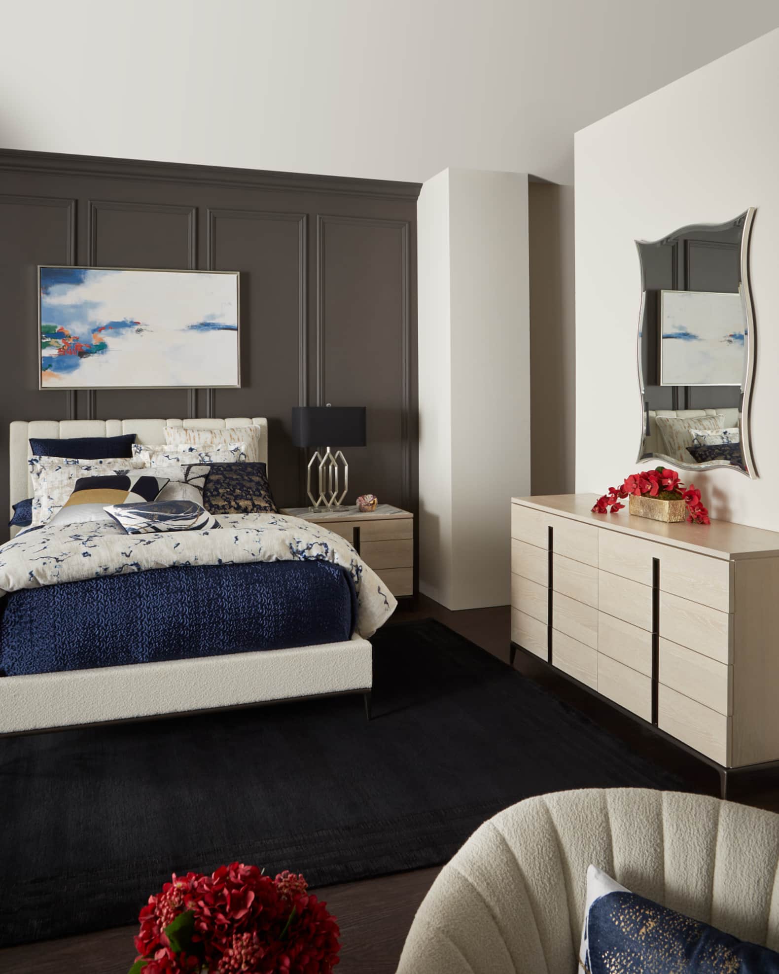 Summerland Upholstered Queen Bed | Neiman Marcus