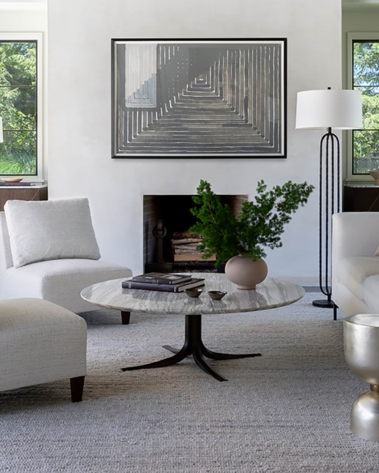 ERINN V. X UNIVERSAL Aro Marble Cocktail Table | Neiman Marcus