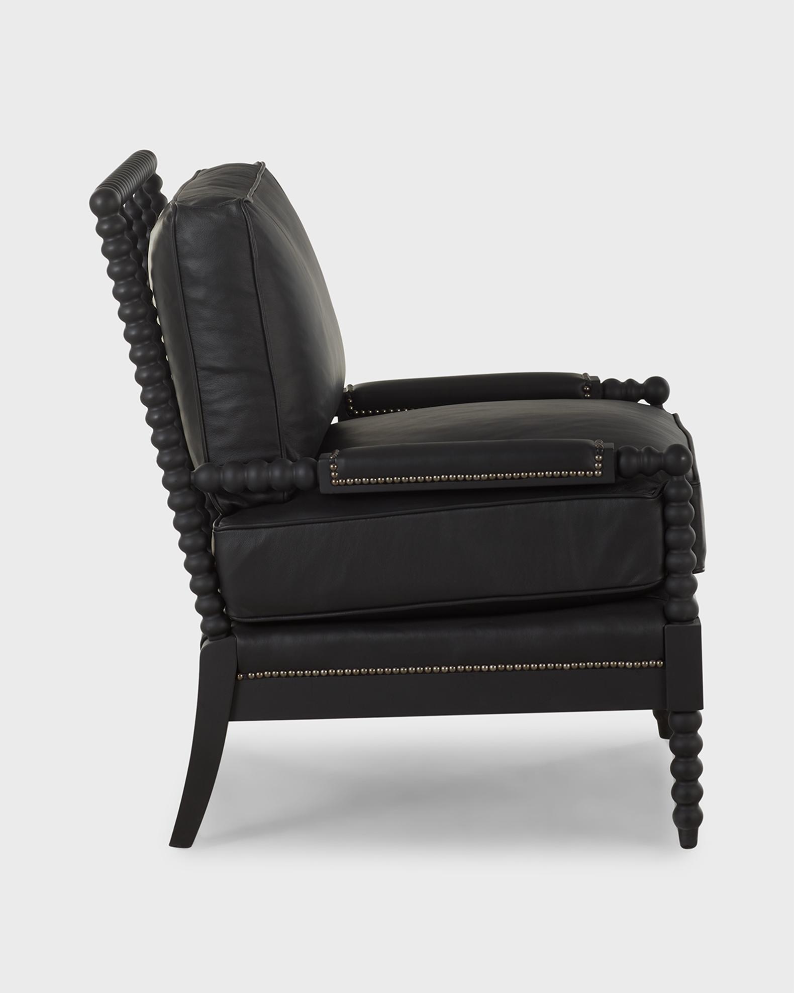 Old Hickory Tannery Graham Leather Spindle Chair | Neiman Marcus