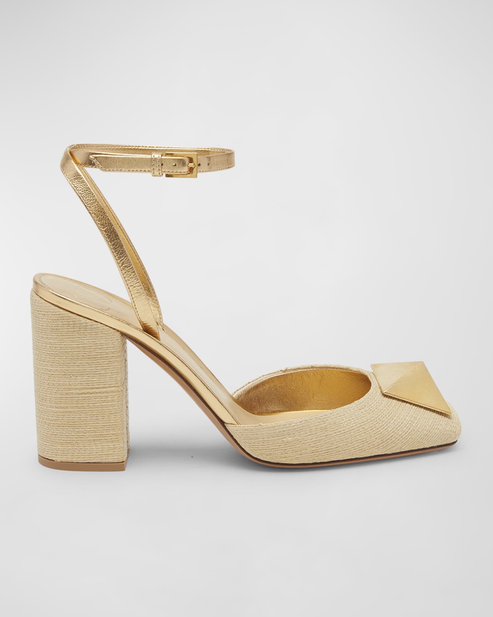 Valentino Garavani One Stud Ankle-Strap Pumps | Neiman Marcus