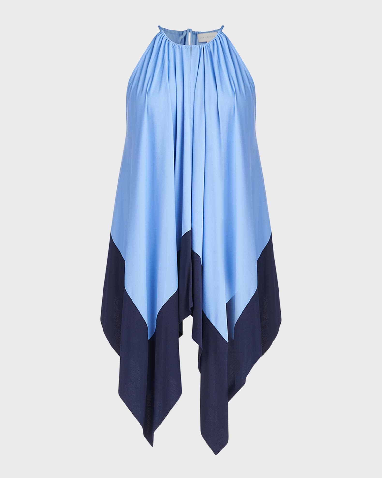 Halston Kavita Two-Tone Handkerchief Top | Neiman Marcus