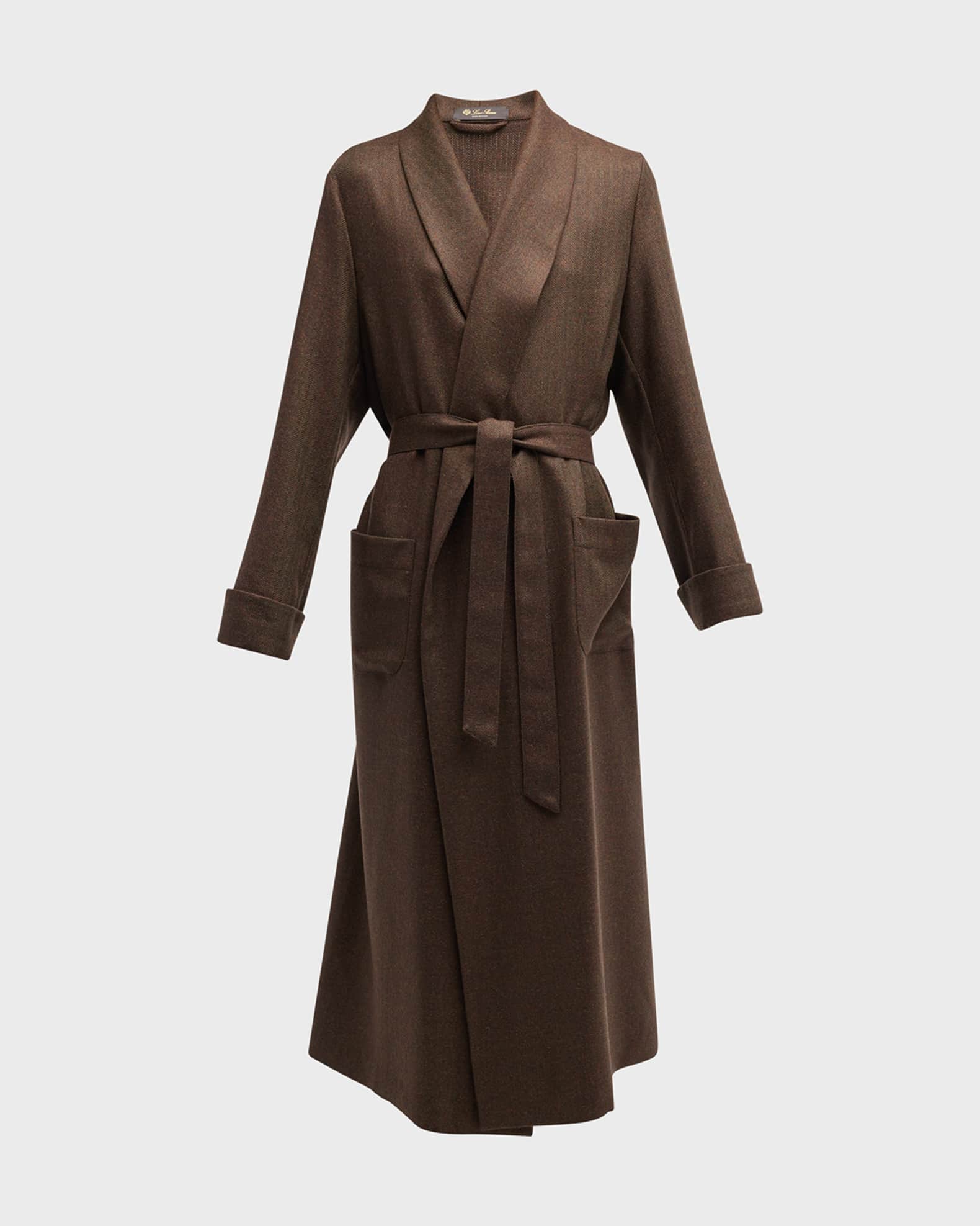 Loro Piana Long Cashmere & Alpaca Robe | Neiman Marcus