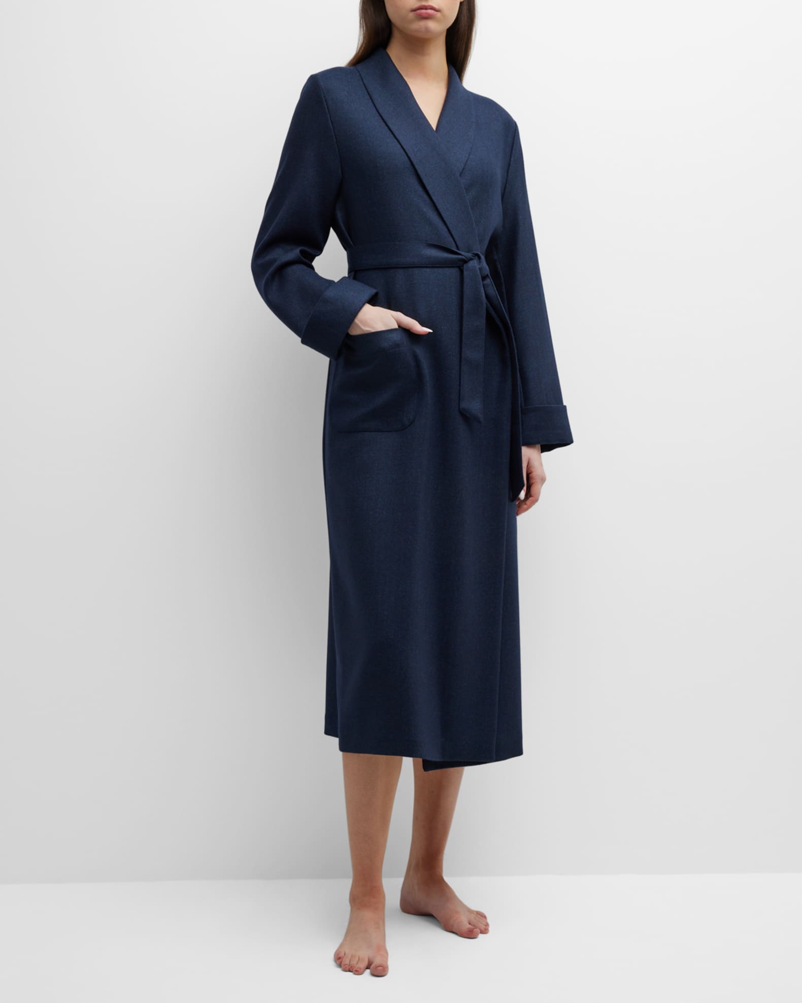 Loro Piana Long Cashmere & Alpaca Robe | Neiman Marcus