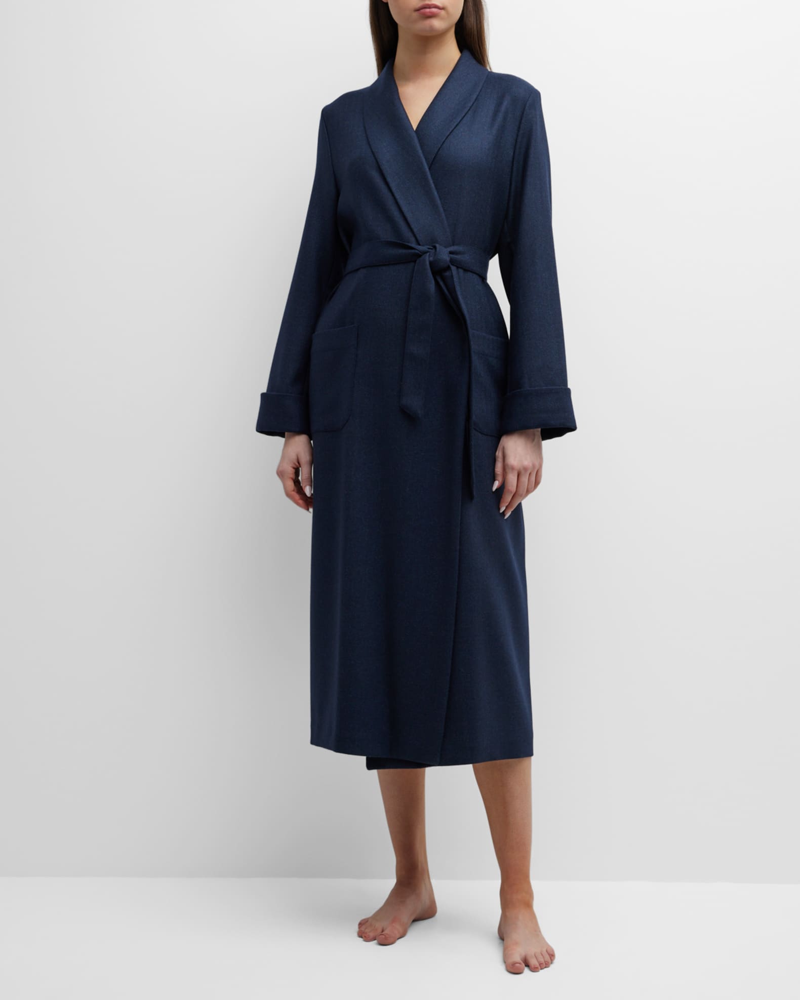 Loro Piana Long Cashmere & Alpaca Robe | Neiman Marcus