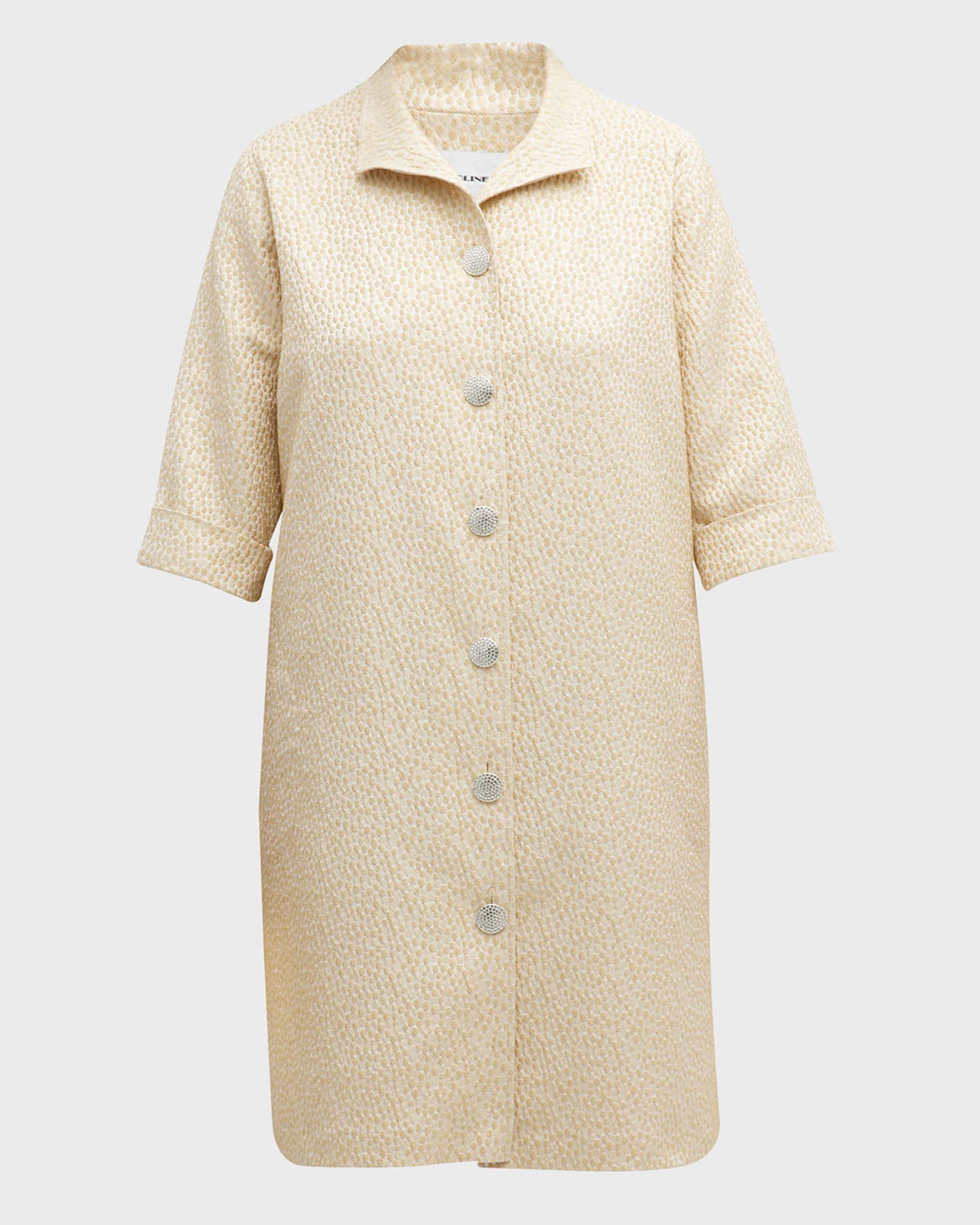 Caroline Rose Plus Shimmering Sands Jacquard Shirtdress | Neiman Marcus