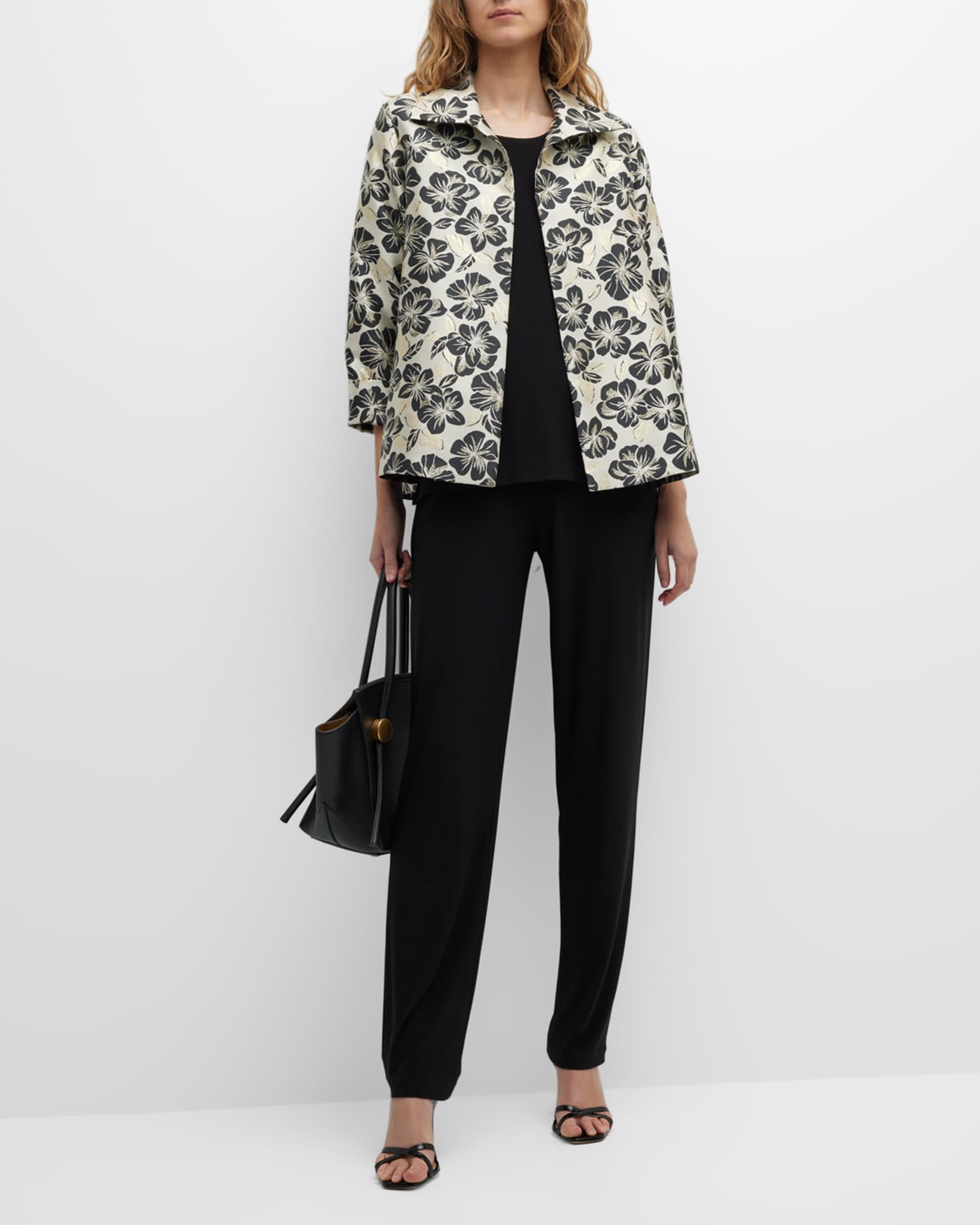 Caroline Rose Tropical Dream Floral Jacquard Jacket | Neiman Marcus